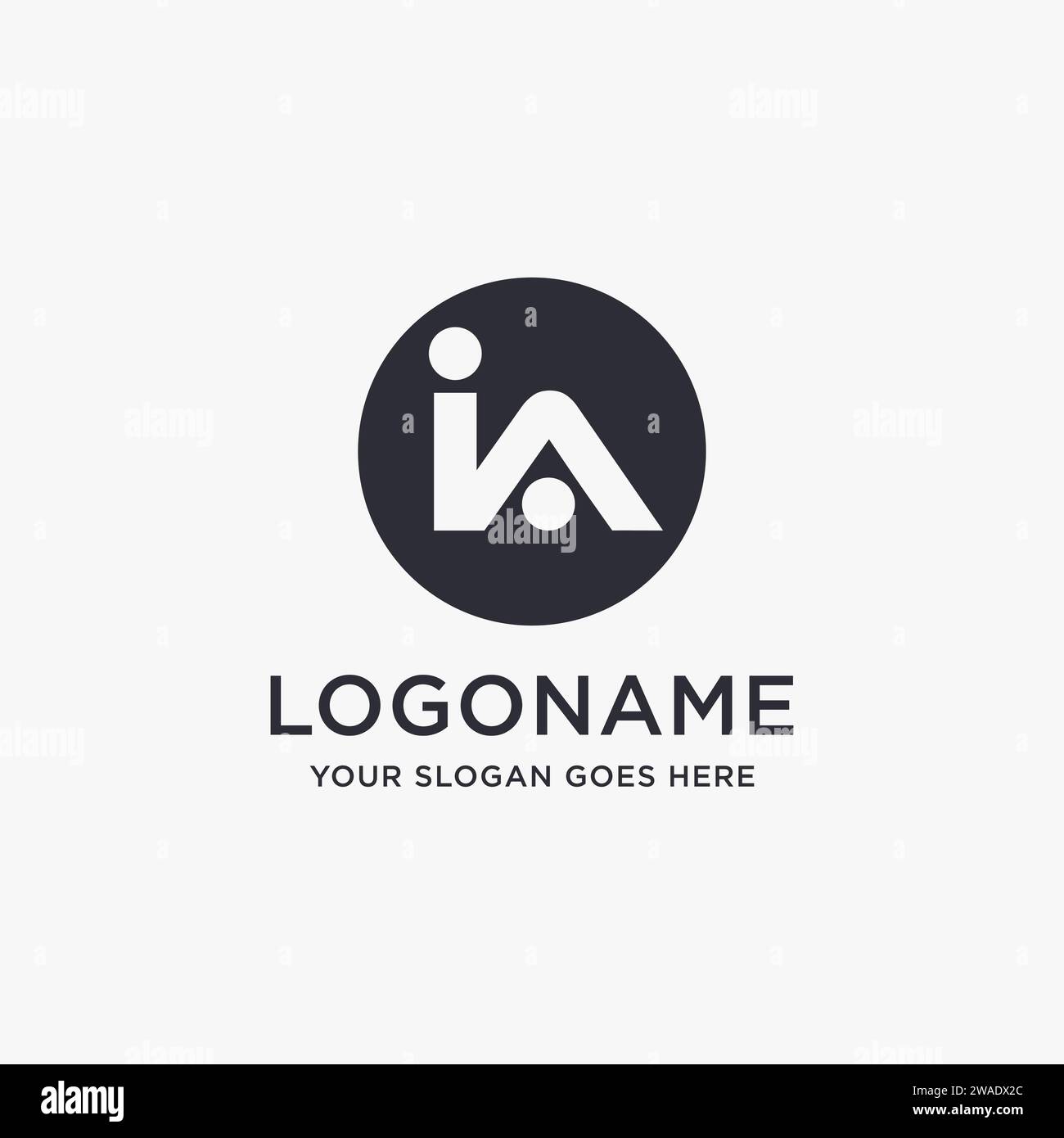 Ia letter logo design hi-res stock photography and images - Alamy