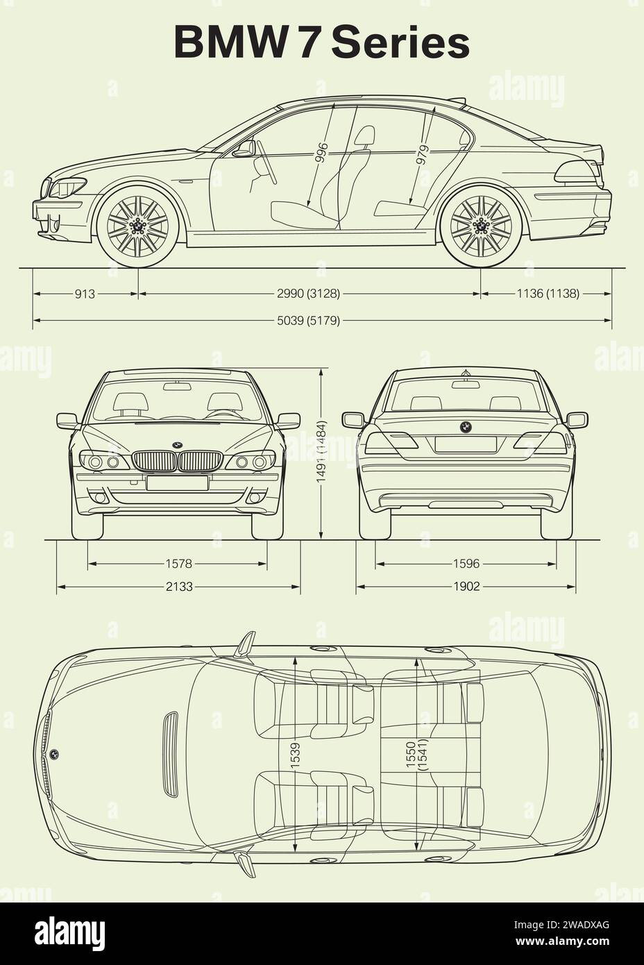 Bmw 7 series Stock Vector Images - Alamy