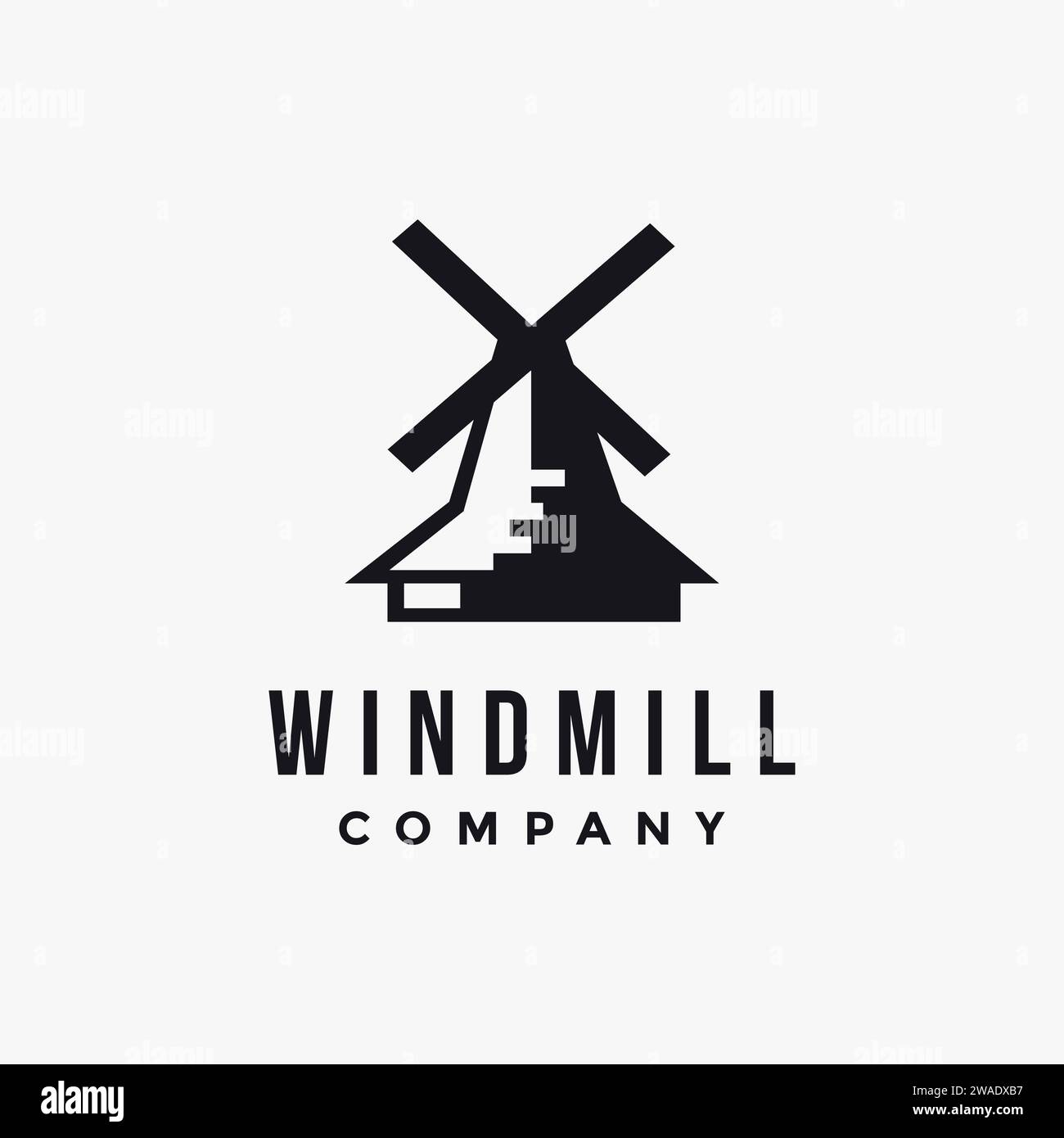 Windmill logo hi-res stock photography and images - Alamy