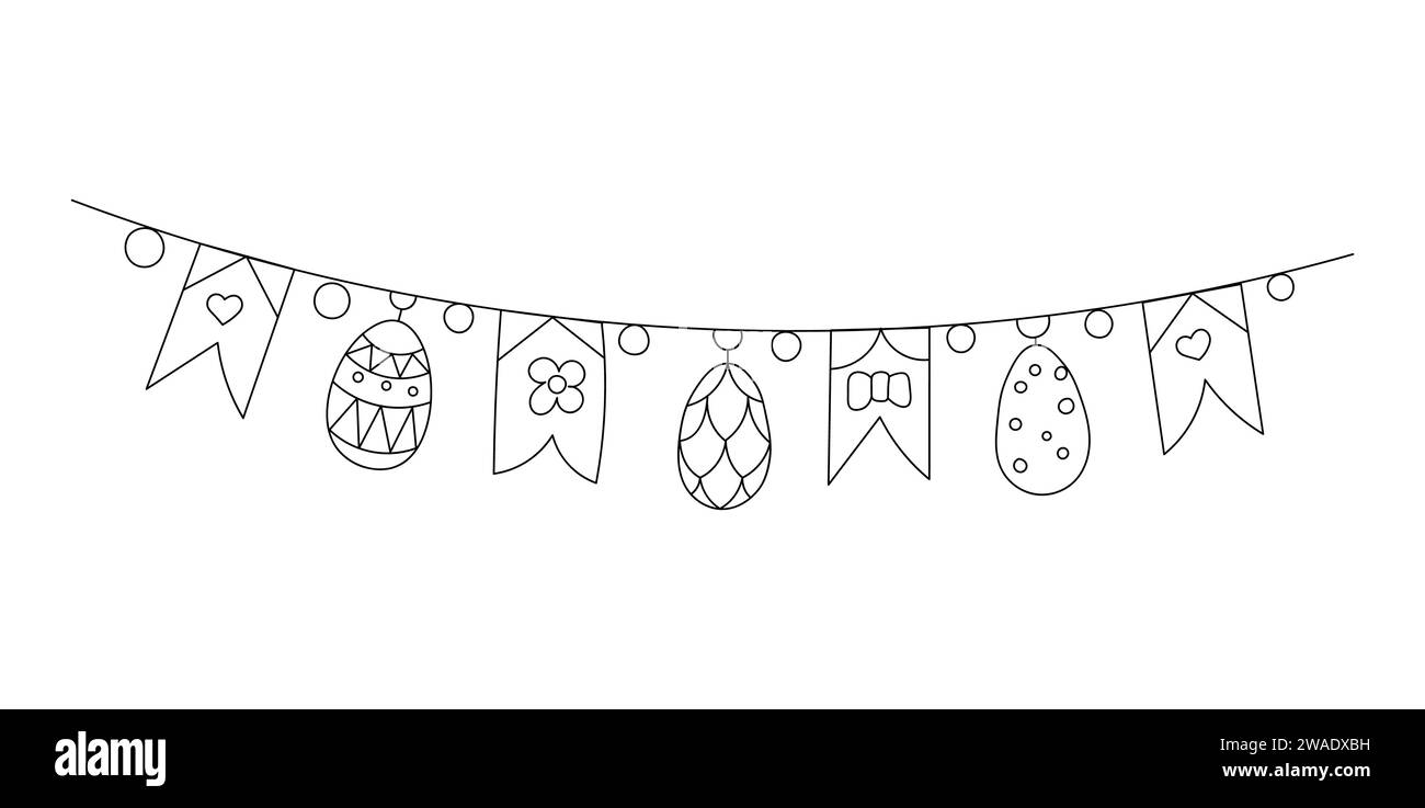 Colorful flag party with confetti on transparent background, decoration ...