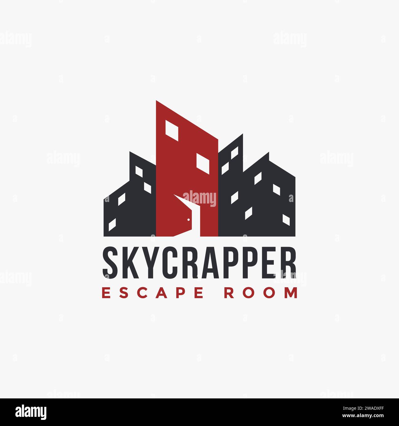 Escape room building logo icon vector template on white background ...