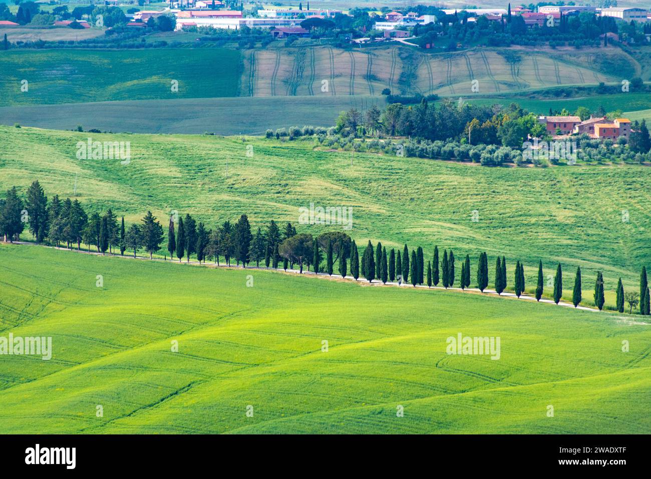 Italian farmland with rolling hills hi-res stock photography and images ...