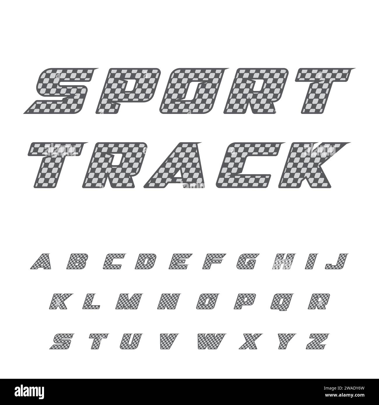 Checkered font type Stock Vector Images - Alamy