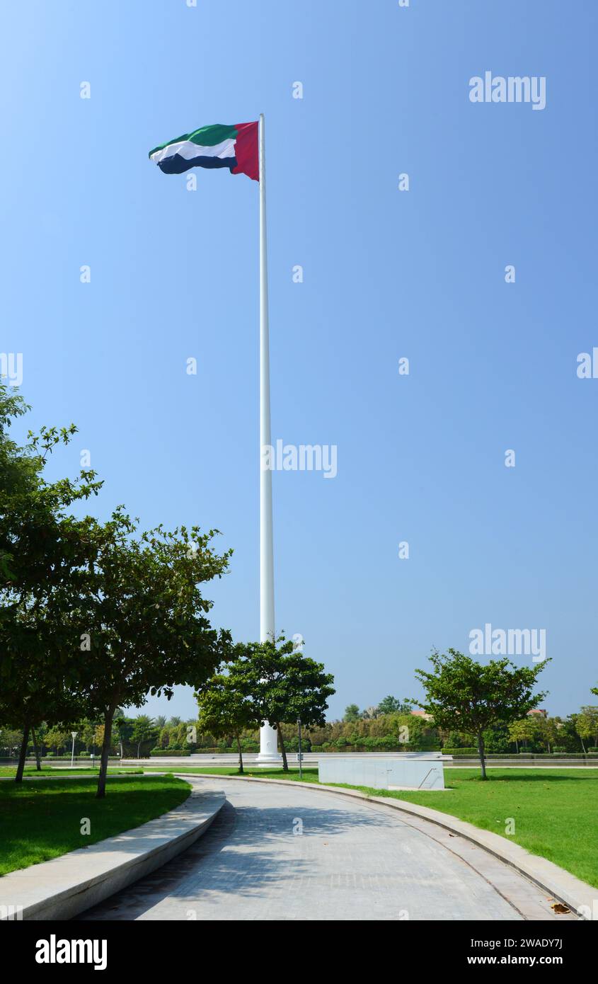 The giant UAE flag by the Etihad museum in Dubai, UAE Stock Photo - Alamy