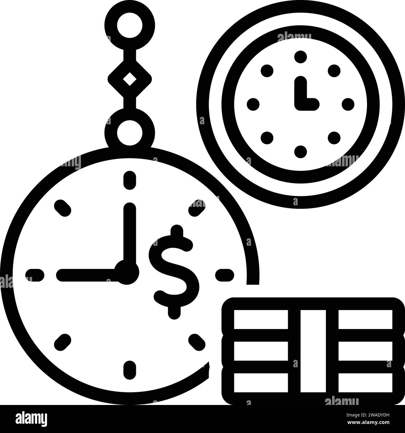 Money and clock Stock Vector Images - Alamy