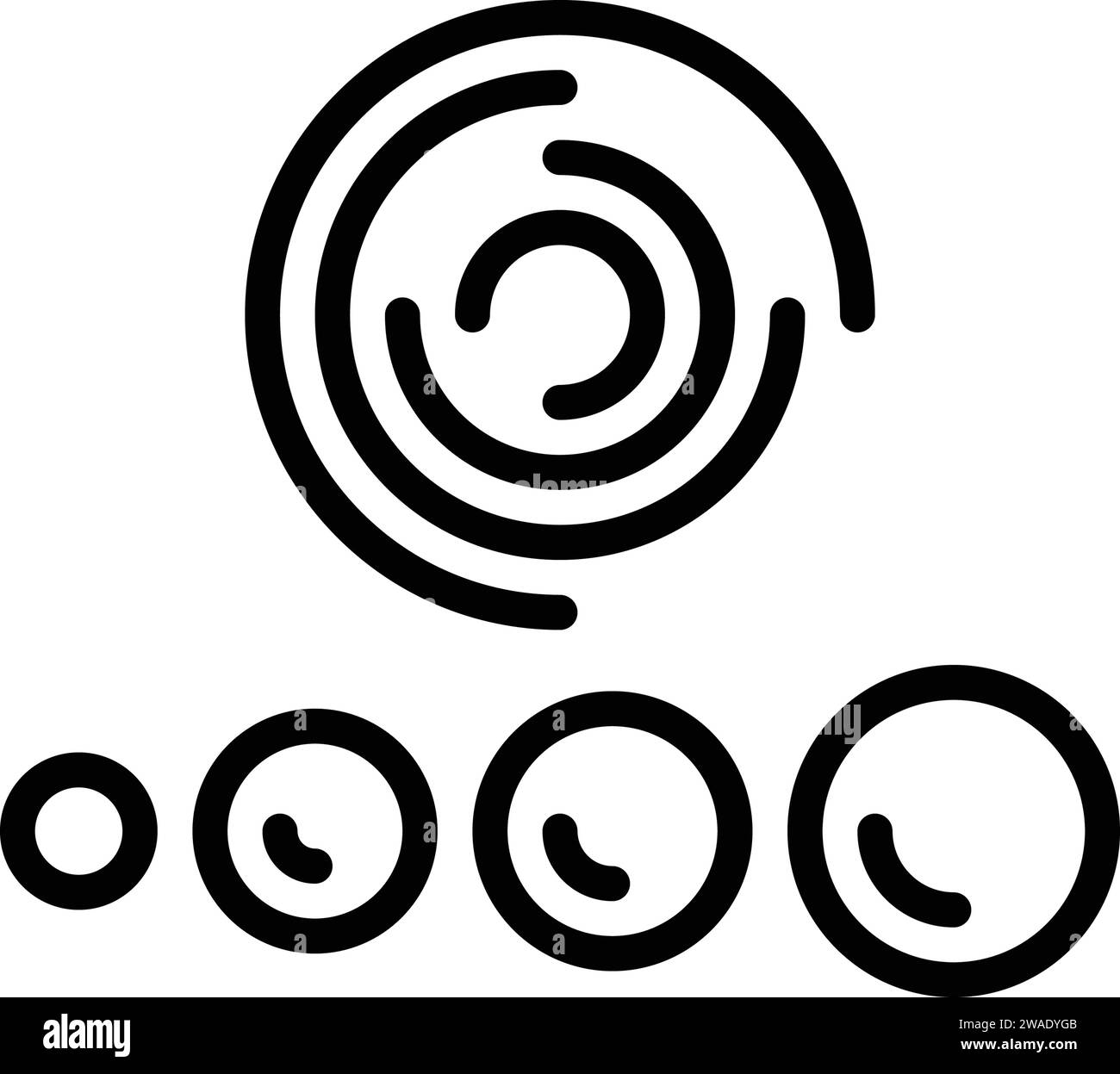 Loading process icon Black and White Stock Photos & Images - Alamy