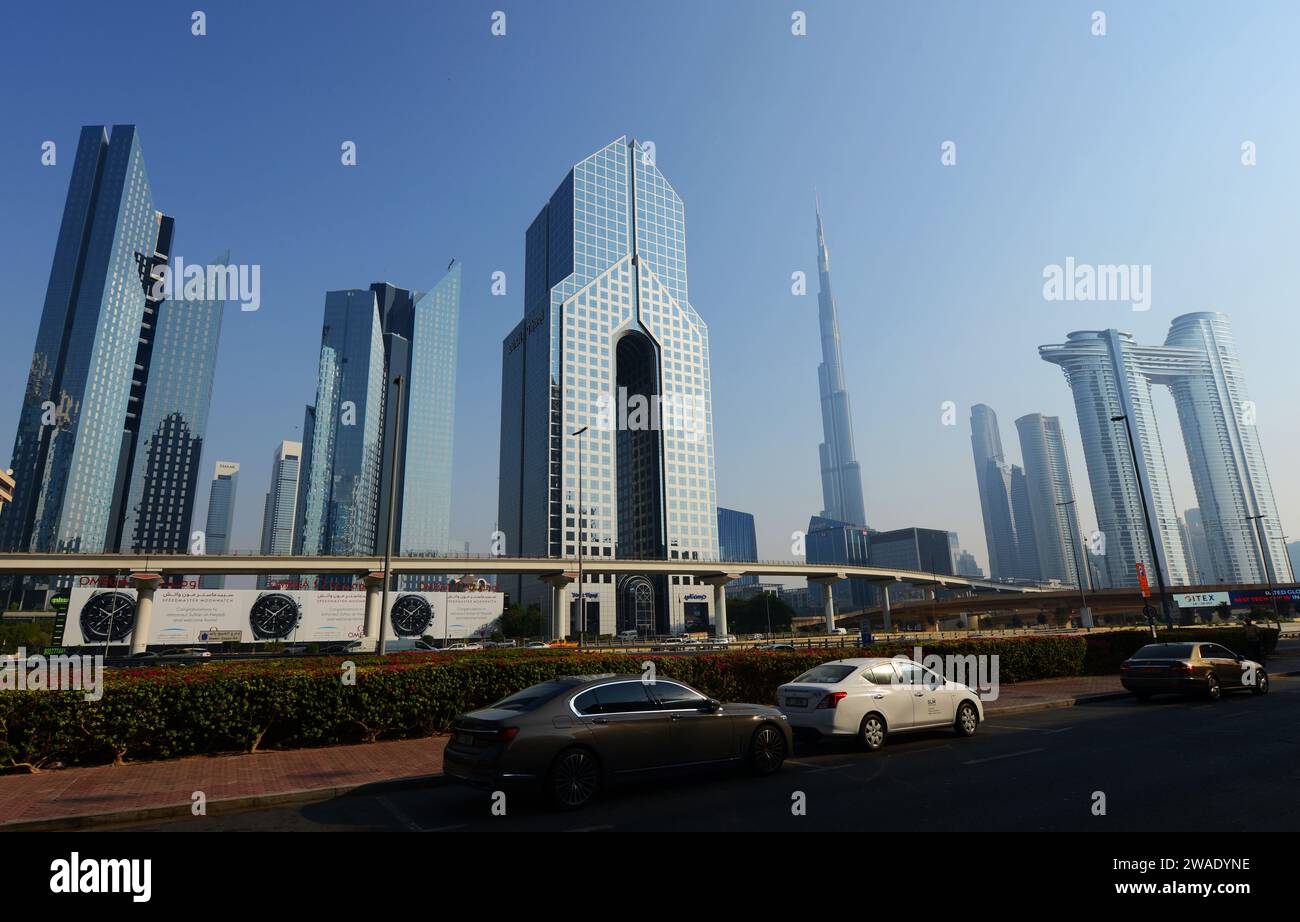 The Address Skyview and Burj Khalifa in Dubai, UAE Stock Photo - Alamy