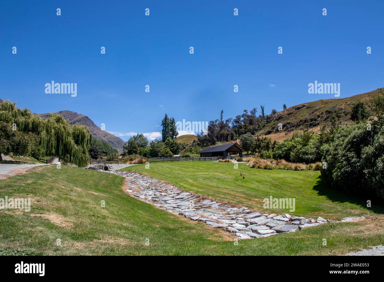 the view of Walter Peak High Country Farm in queenstown new zealand ...