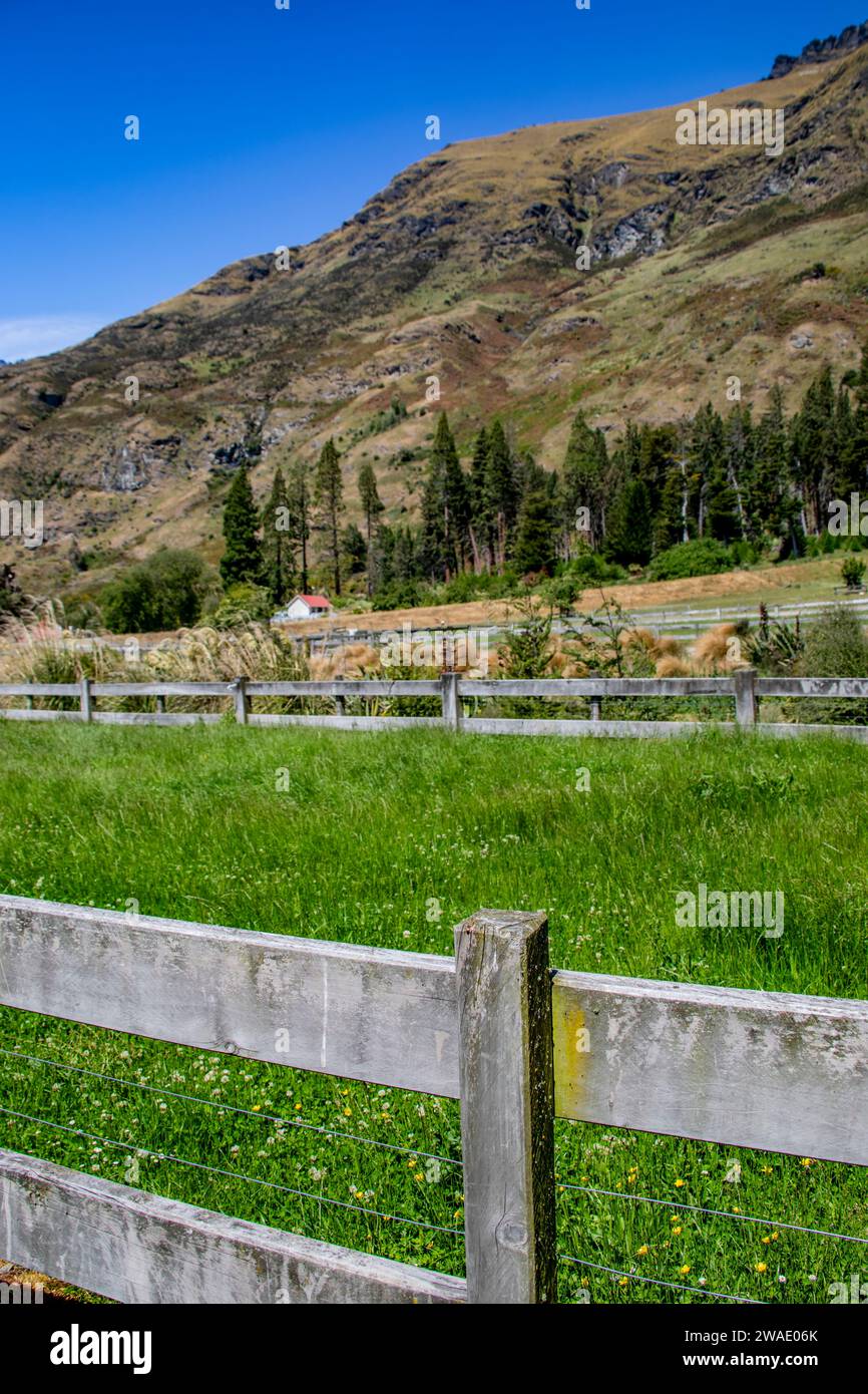 the view of Walter Peak High Country Farm in queenstown new zealand ...