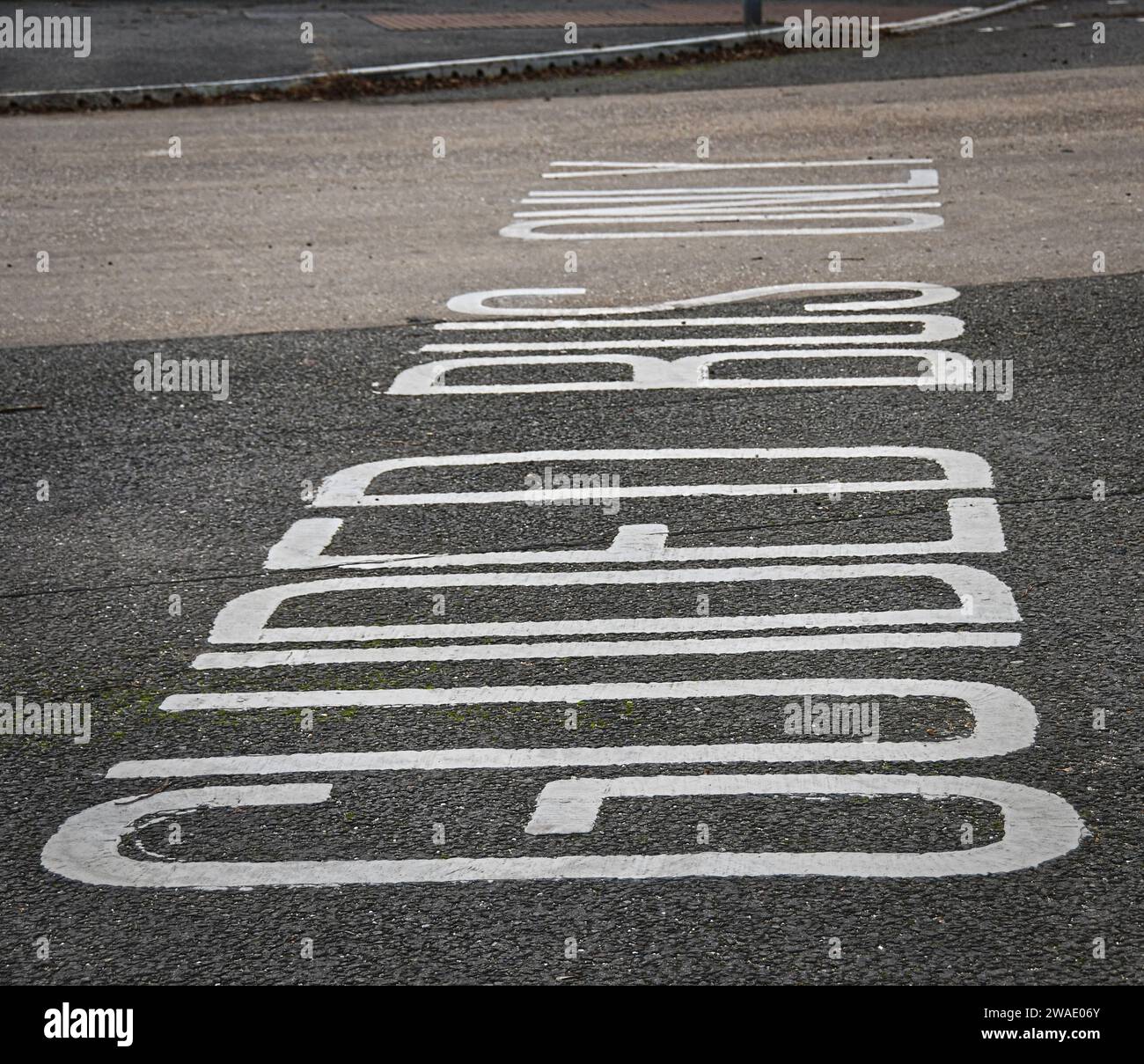 Busway crossing hi-res stock photography and images - Alamy