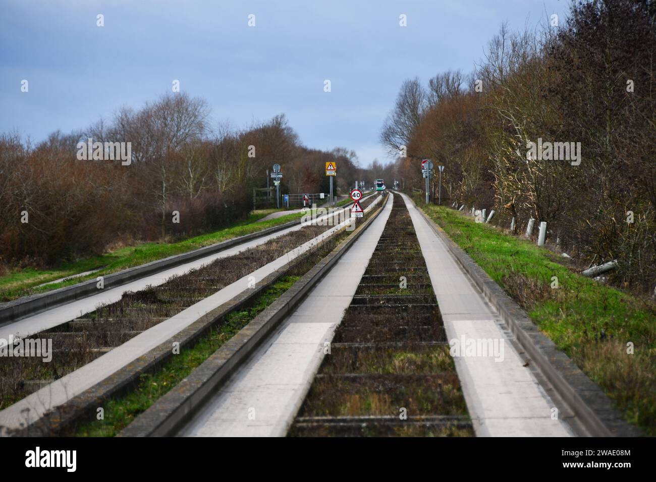 Cambridgeshire Guided Busway Stock Photo - Alamy