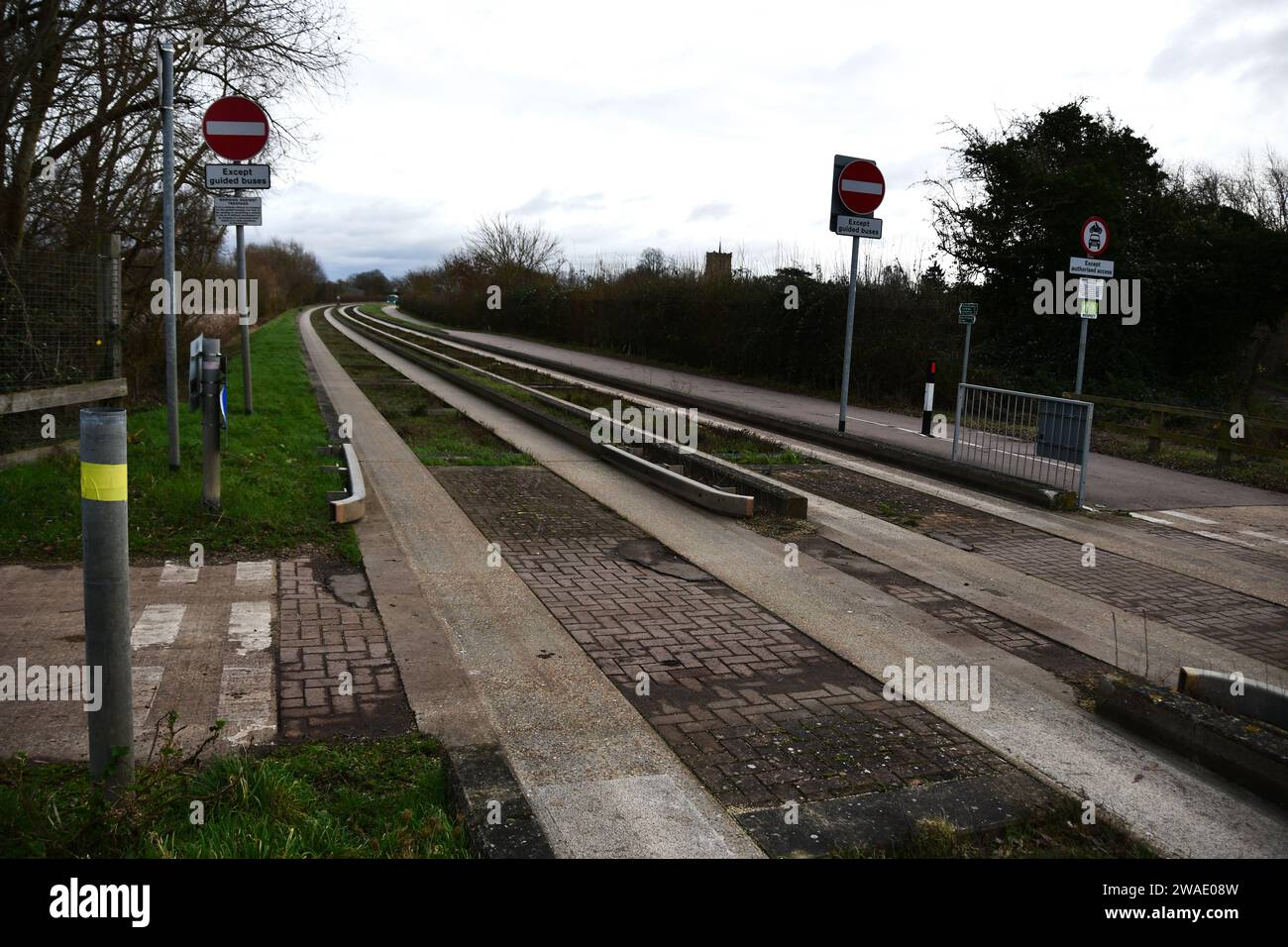 Cambridgeshire Guided Busway Stock Photo - Alamy