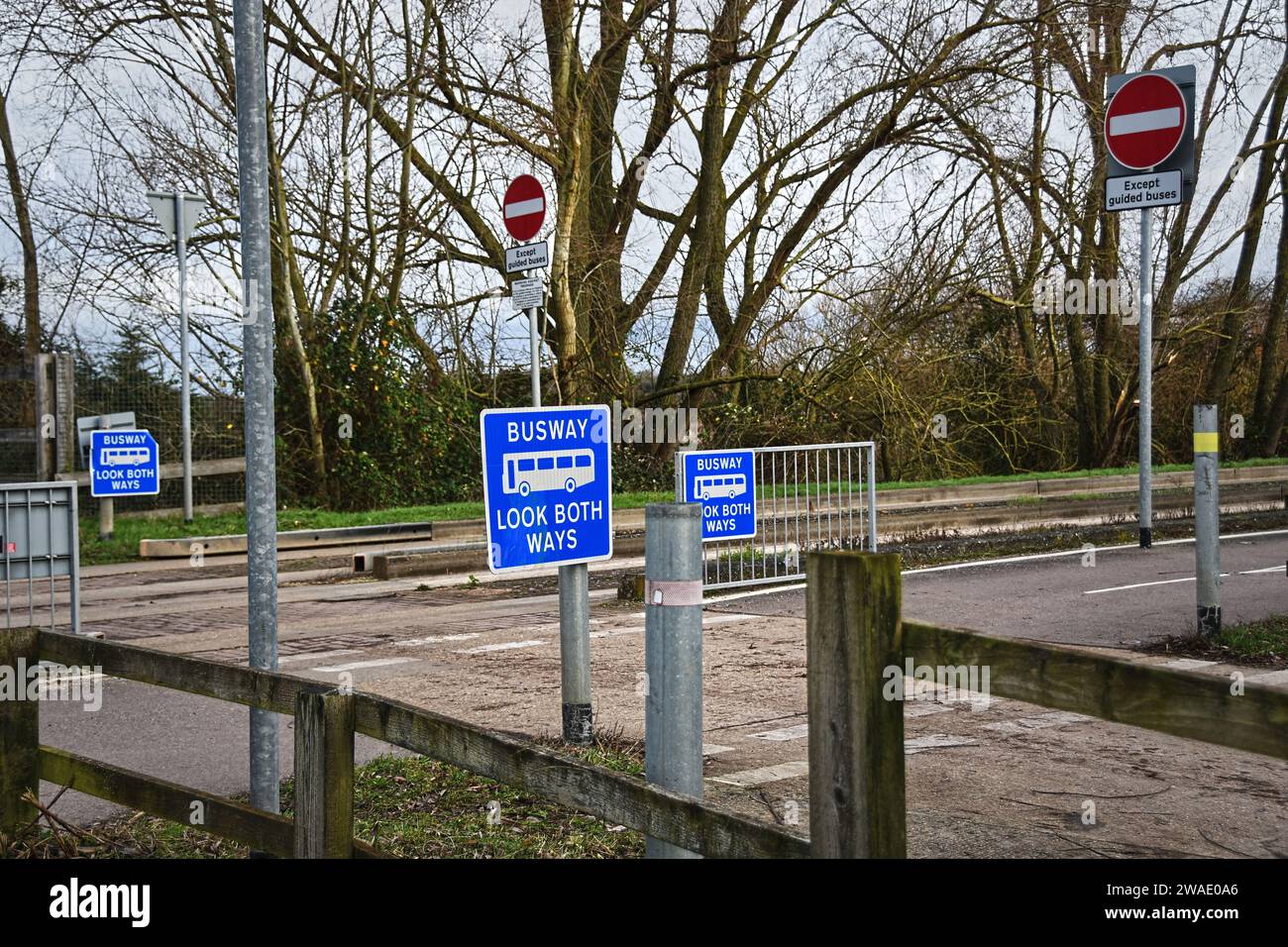 Cambridgeshire Guided Busway Stock Photo - Alamy