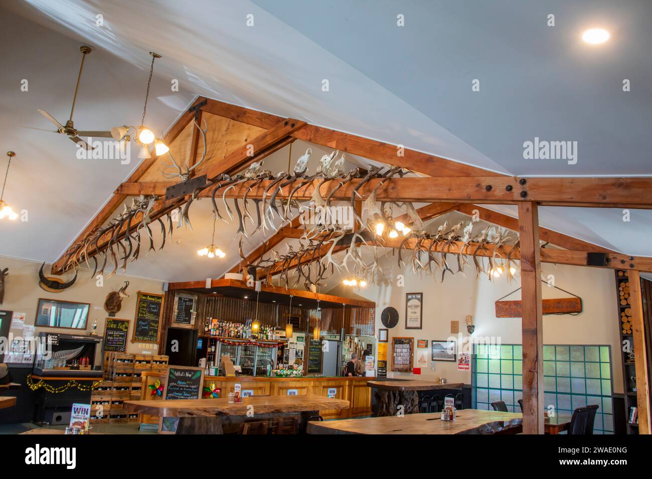 Haast new zealand 14th Dec 2023: the Hunting Trophies, a lot of antlers ...