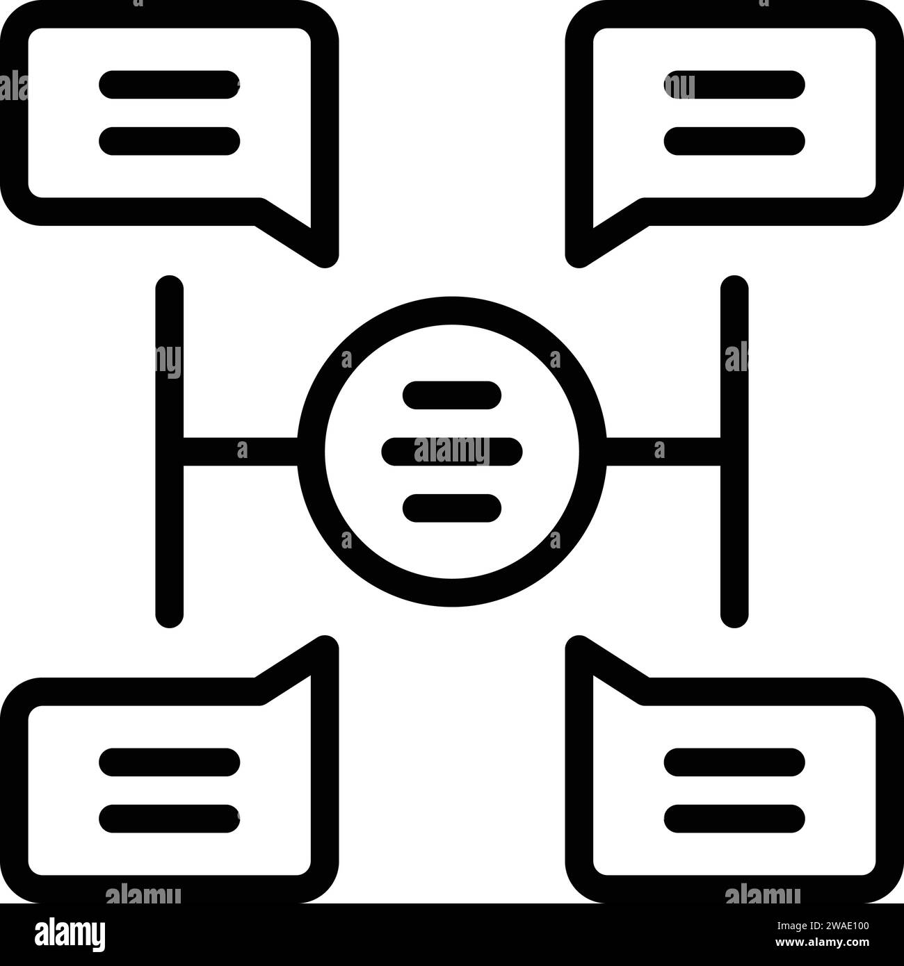 Icon for mind map,connected Stock Vector Image & Art - Alamy