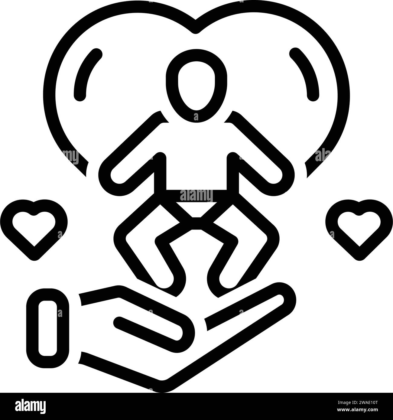 Caring for infant Stock Vector Images - Alamy