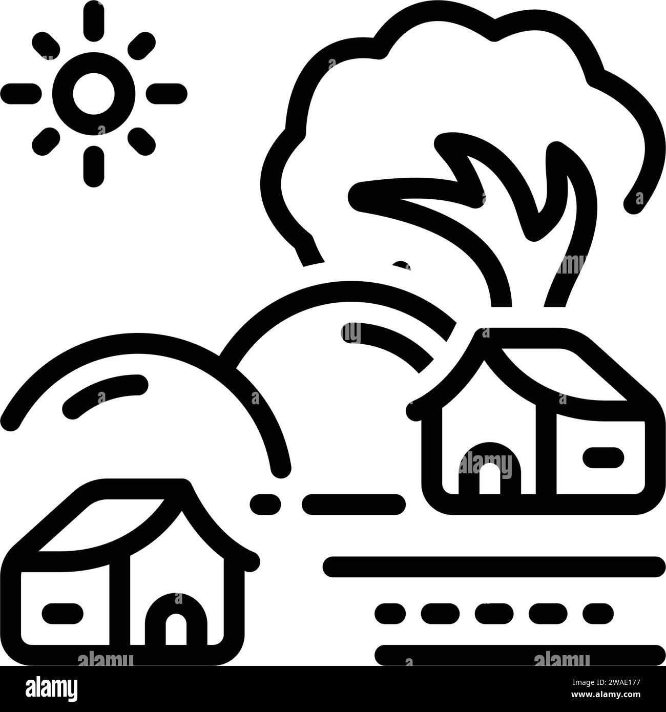 Rural habitation Stock Vector Images - Alamy