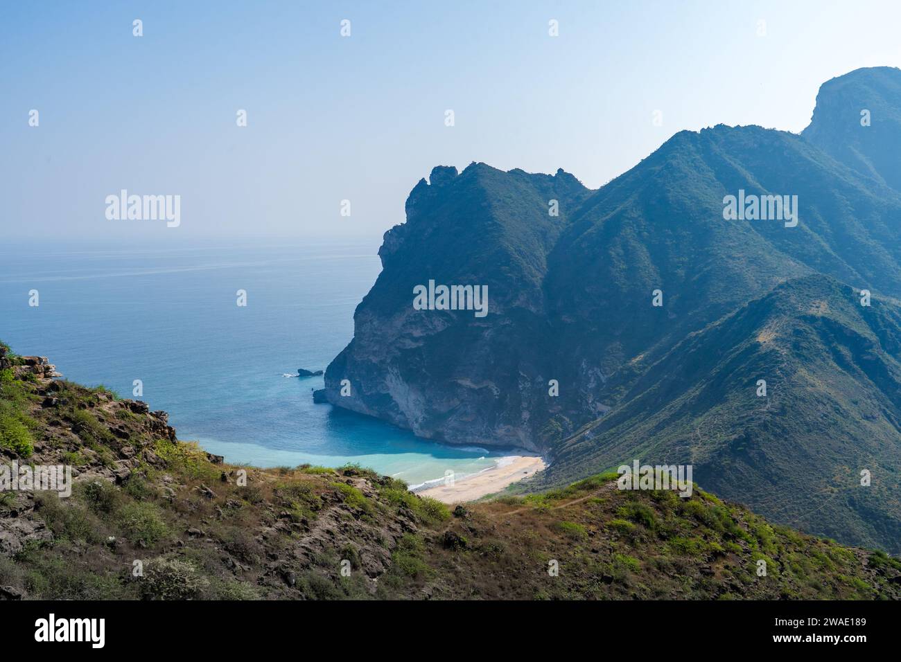View of Masood Hidden Beach in Salalah, This secret beach is located ...