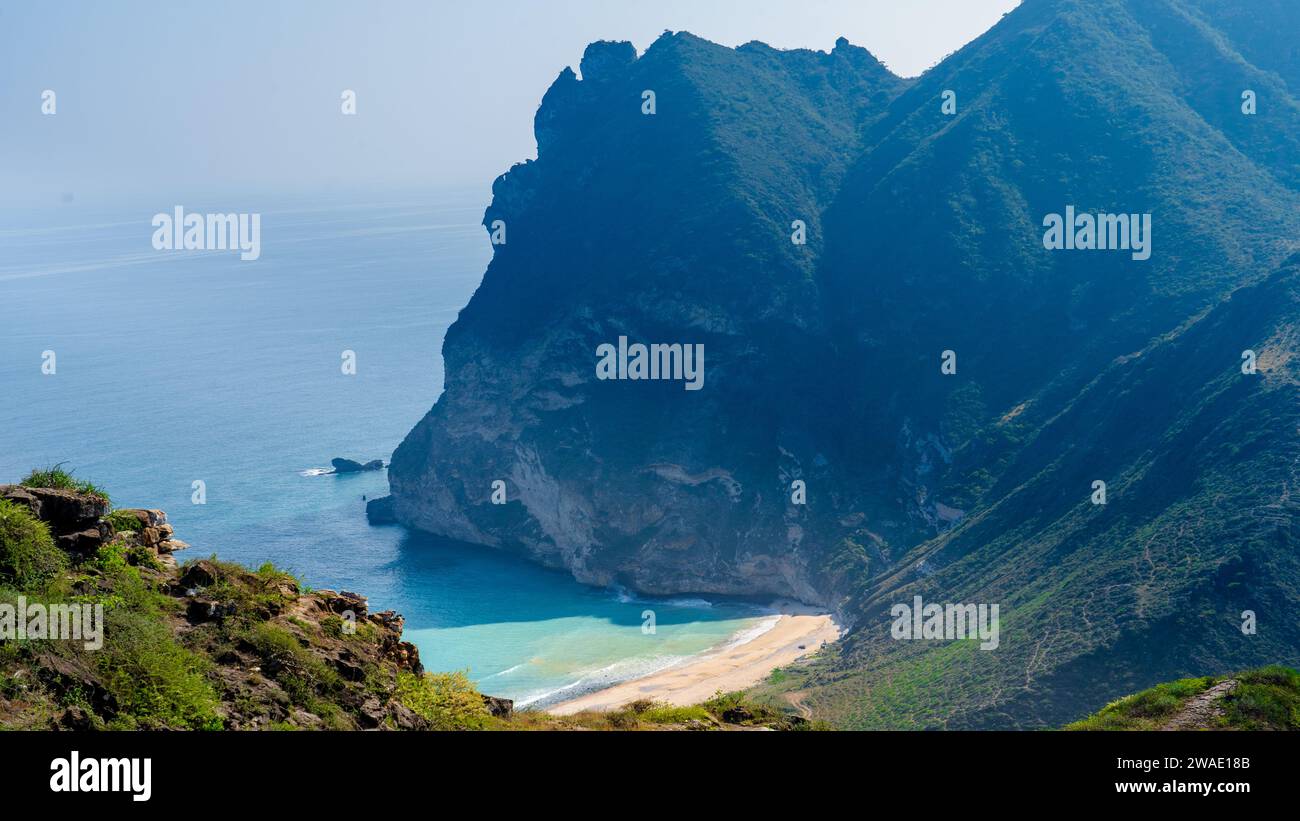 View of Masood Hidden Beach in Salalah, This secret beach is located ...