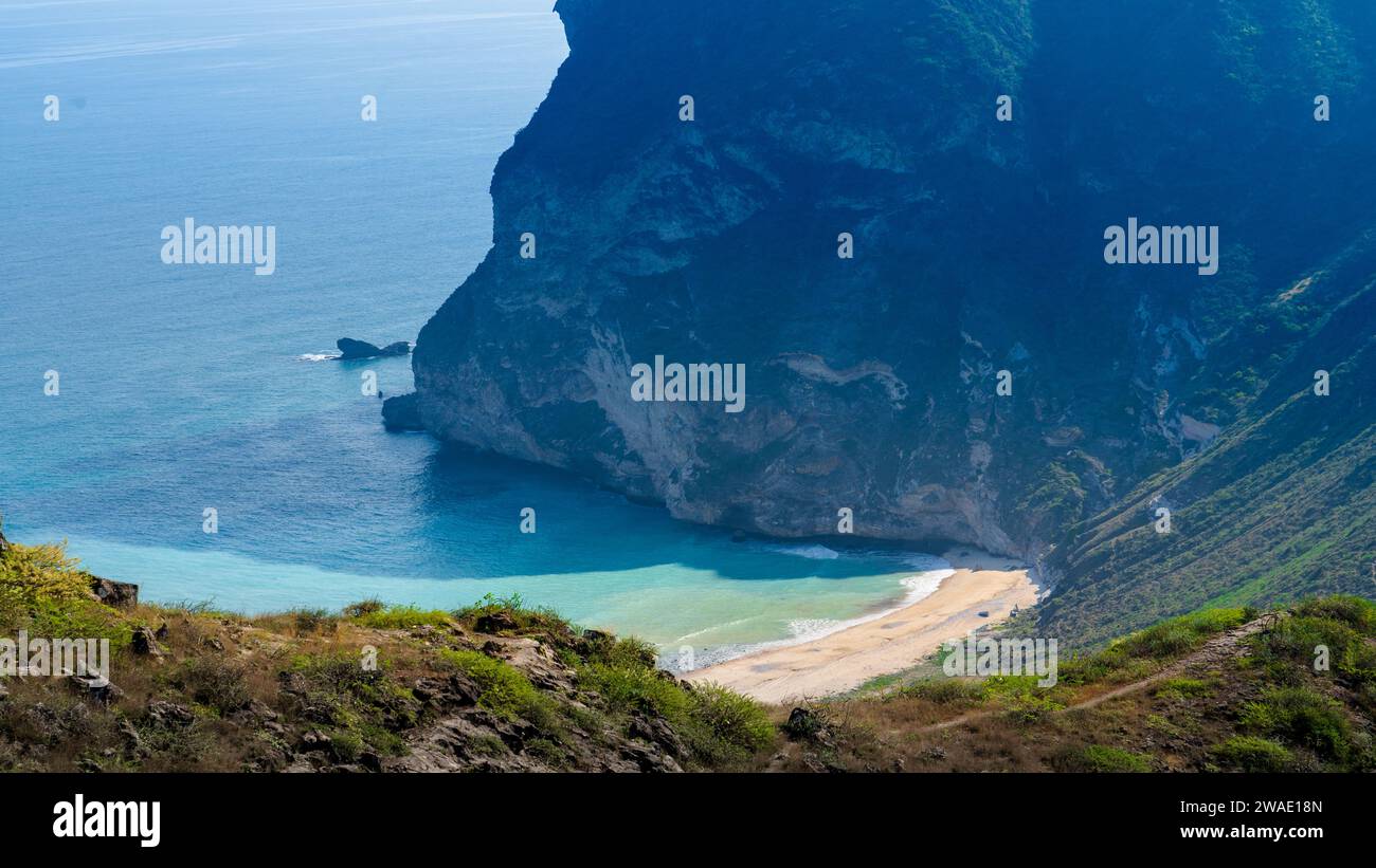 View of Masood Hidden Beach in Salalah, This secret beach is located ...