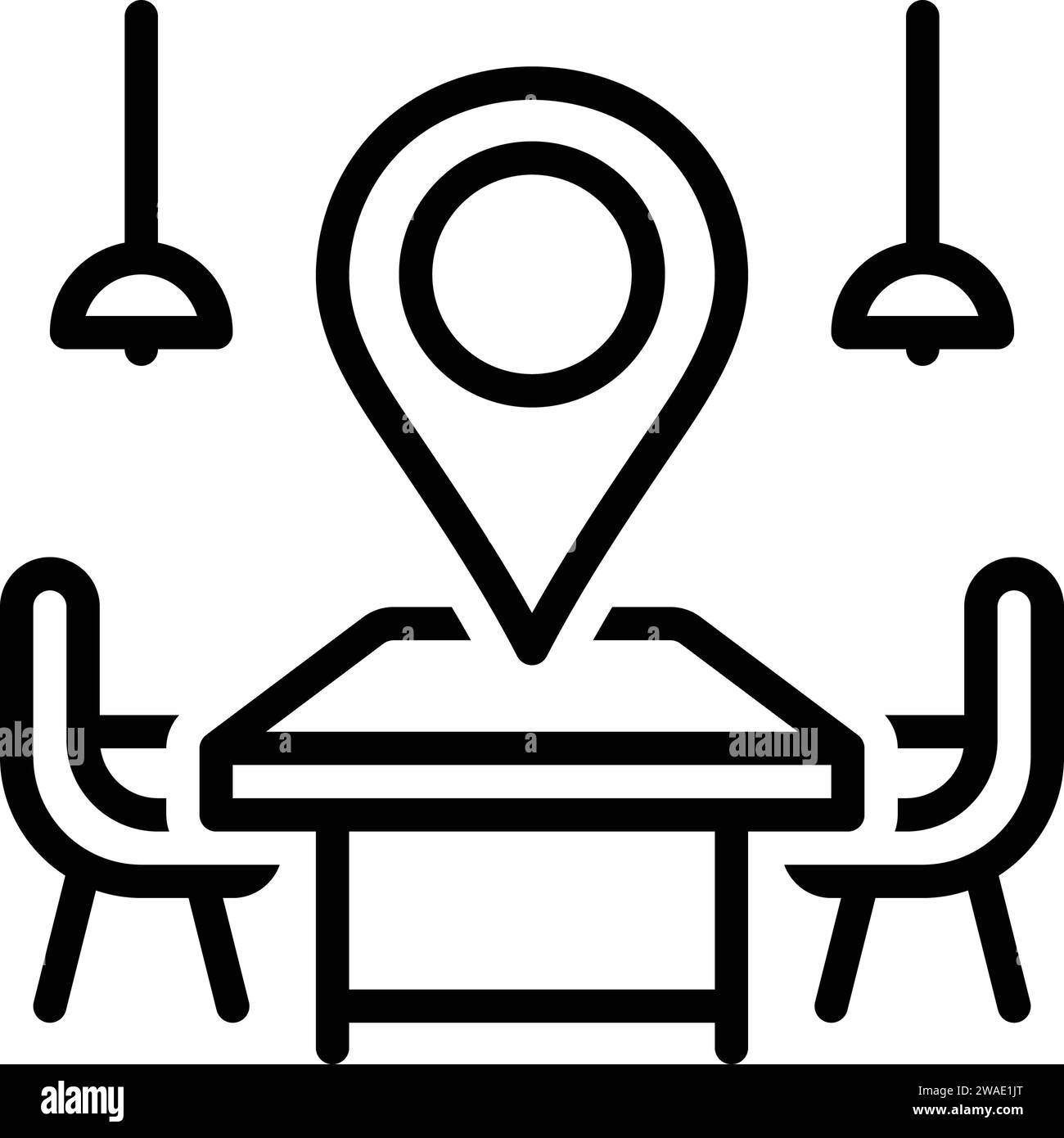 Meeting point location icon Stock Vector Images - Alamy