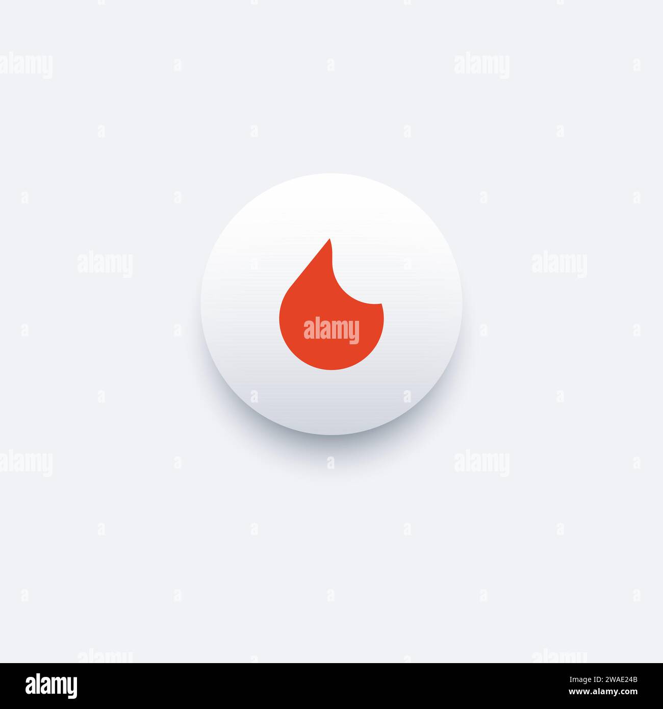 Fire, flame. Red flame icon. Hot surface, campfire, flammable symbol ...