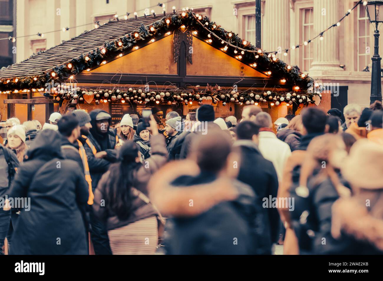 London Embankment at Christmas Stock Photo - Alamy