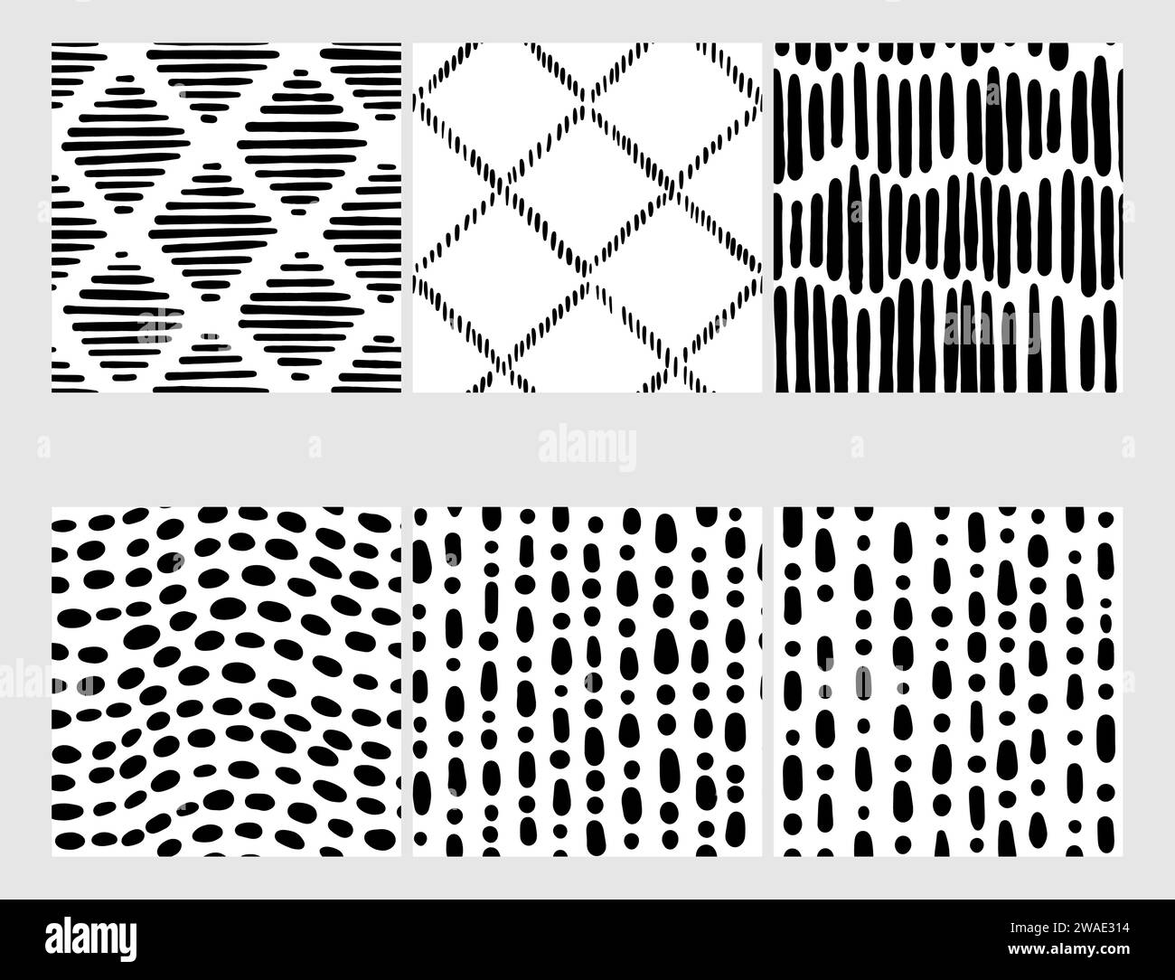 Small Dash Patterns Set Seamless Minimal Dash Pattern Small Elements Stock Vector Image And Art 7013