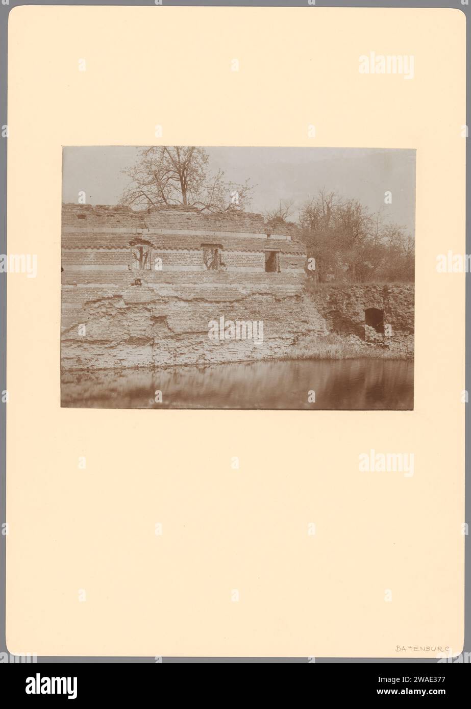 Part of the castle ruins in Batenburg, Anonymous (Monumentenzorg ...