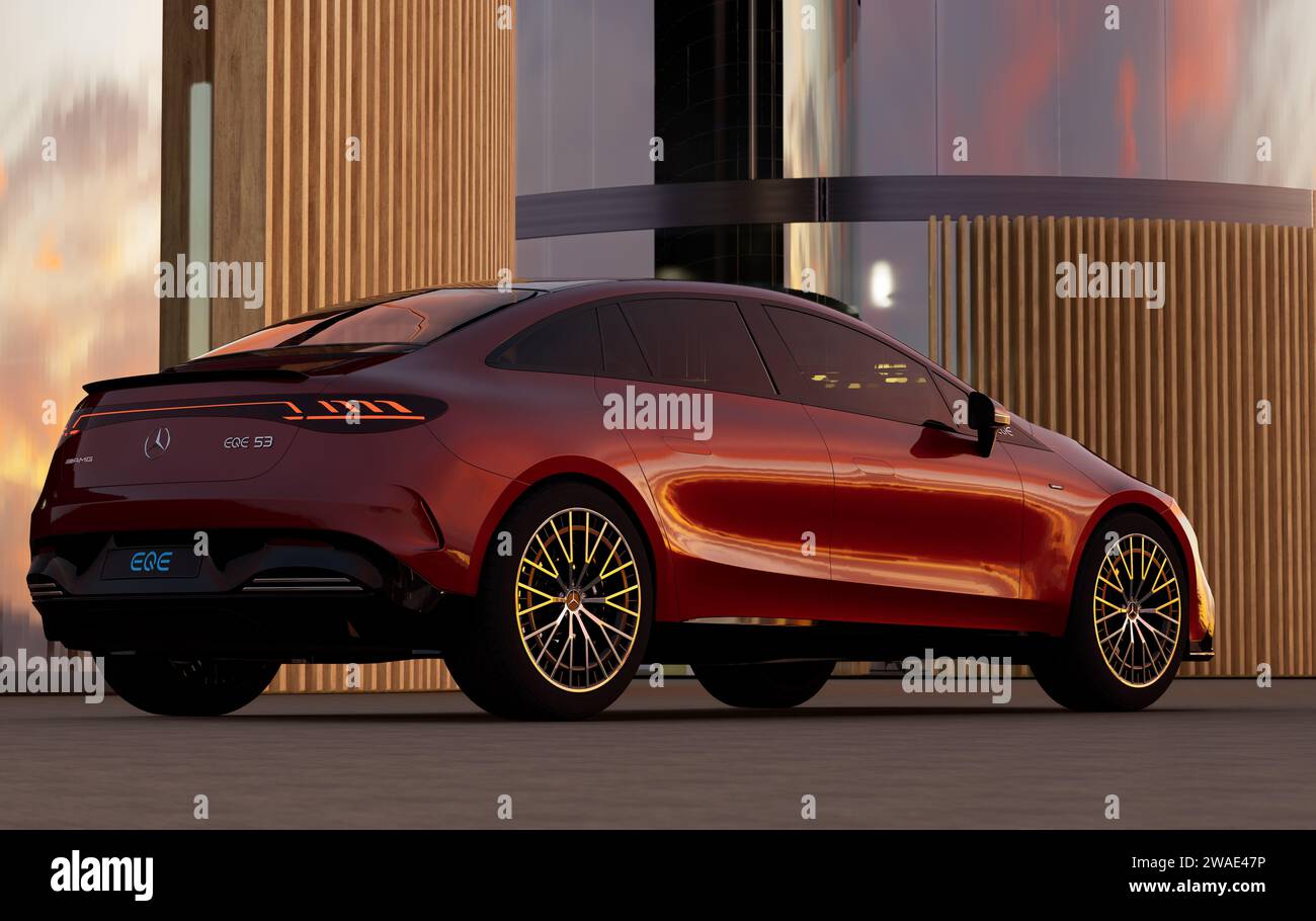 The new Mercedes-Benz EQE - the electric limousine Stock Photo - Alamy