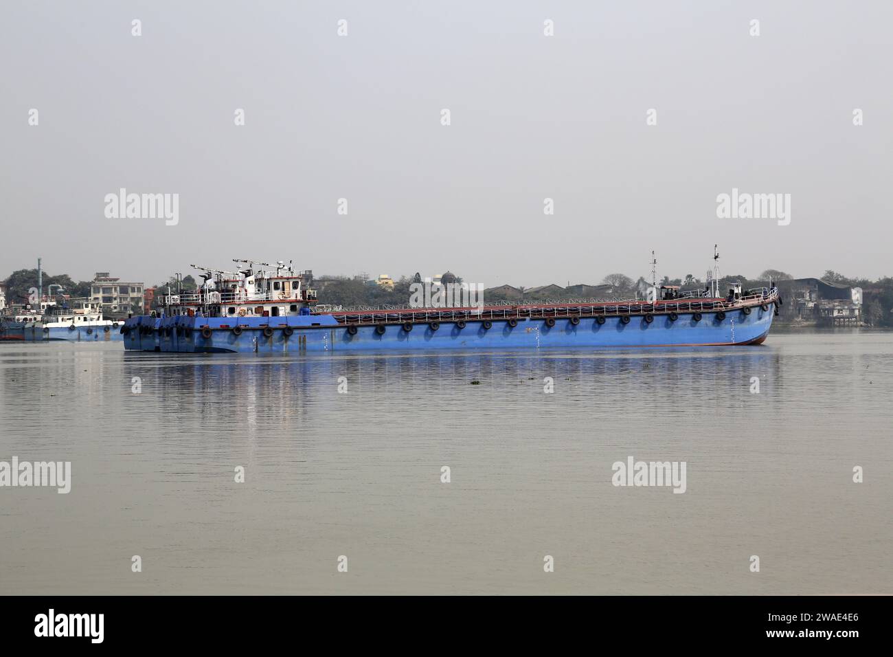 The ship is sailing on the Hooghly River in Kolkata Stock Photo - Alamy