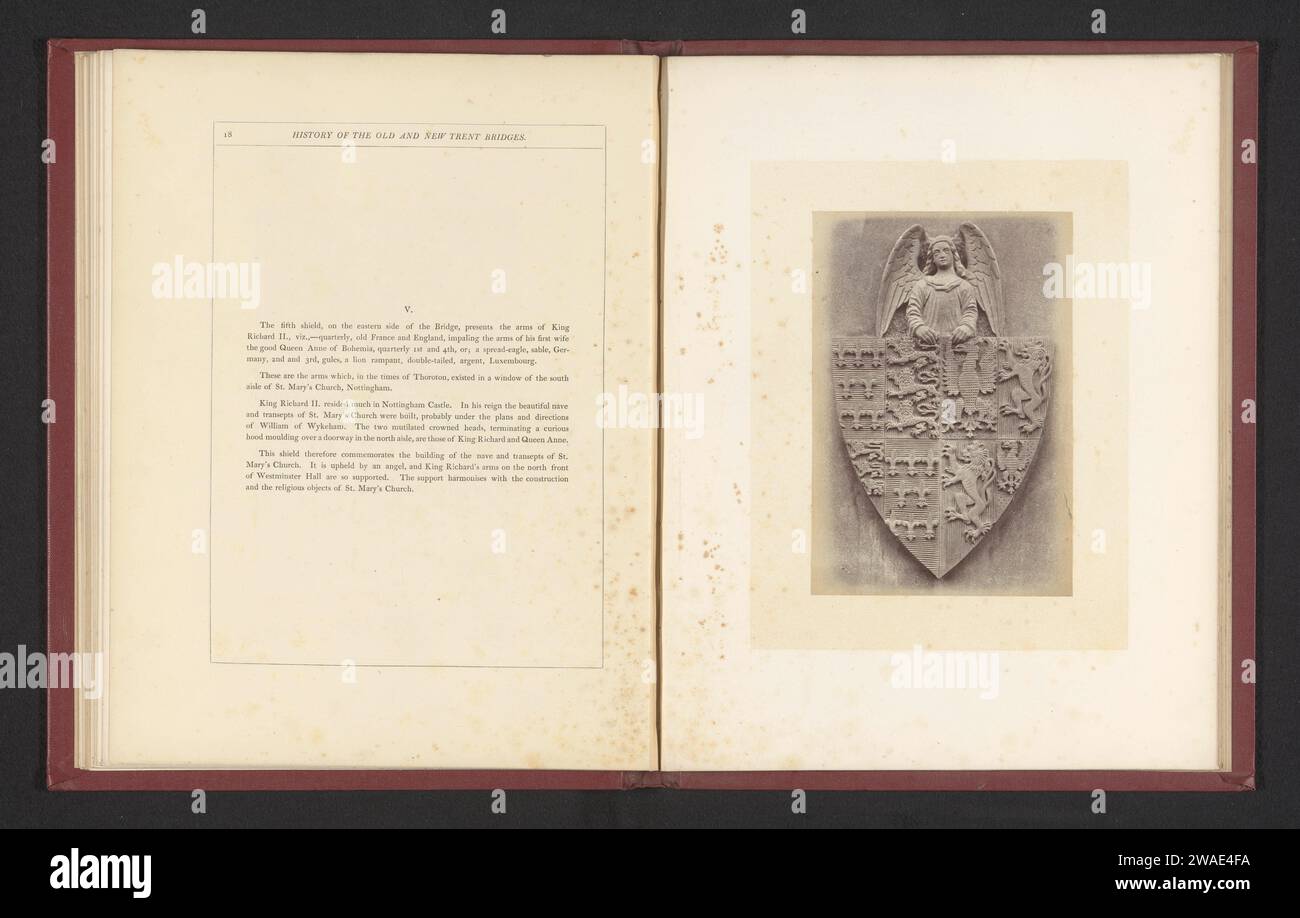 Coat of arms with the signs of Richard II of England and his first wife ...