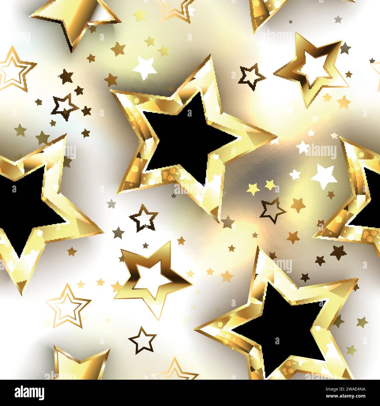 Gold star pattern hi-res stock photography and images - Alamy