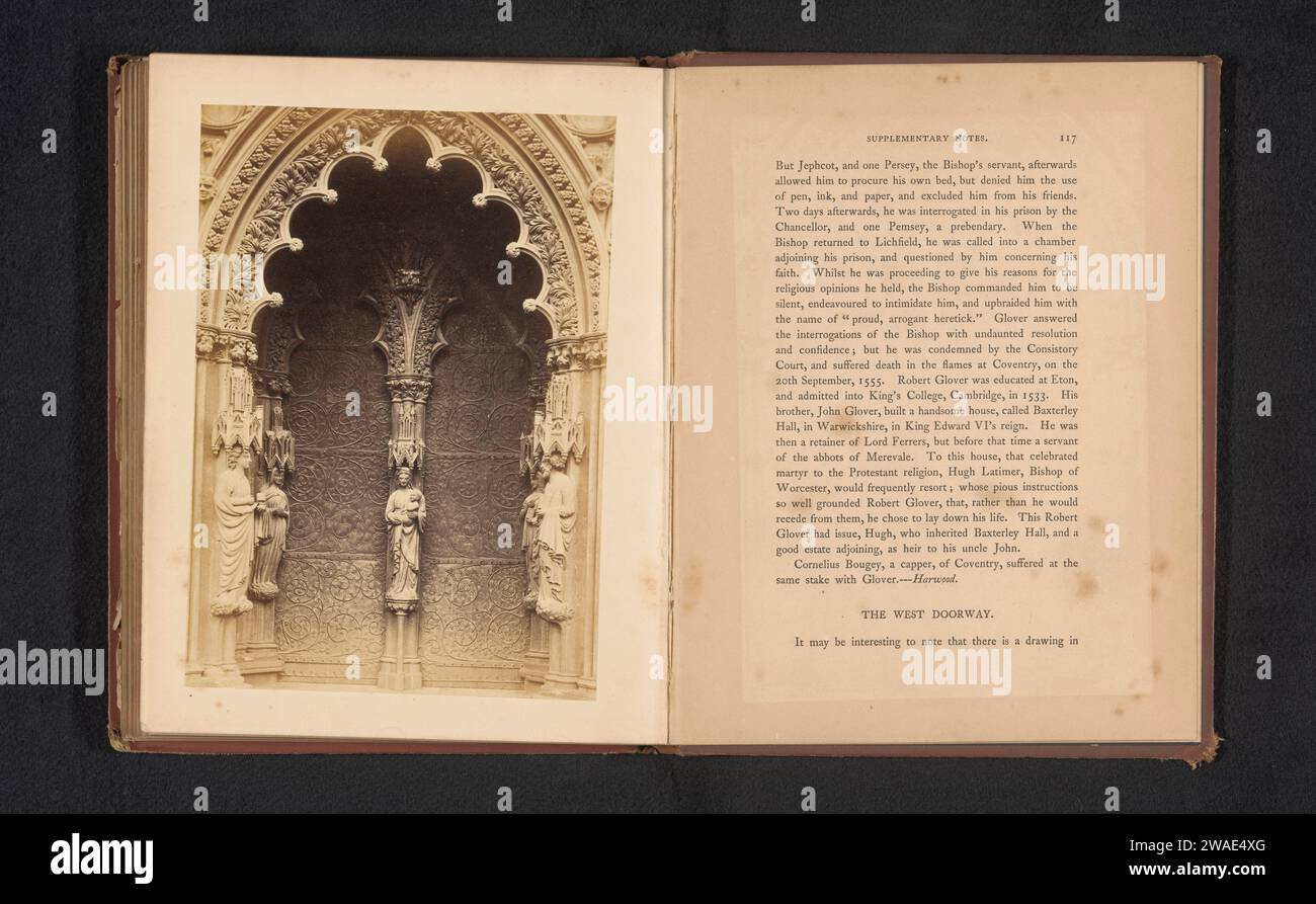 Portal of the cathedral of Lichfield, John Benjamin Stone, c. 1865 - in ...