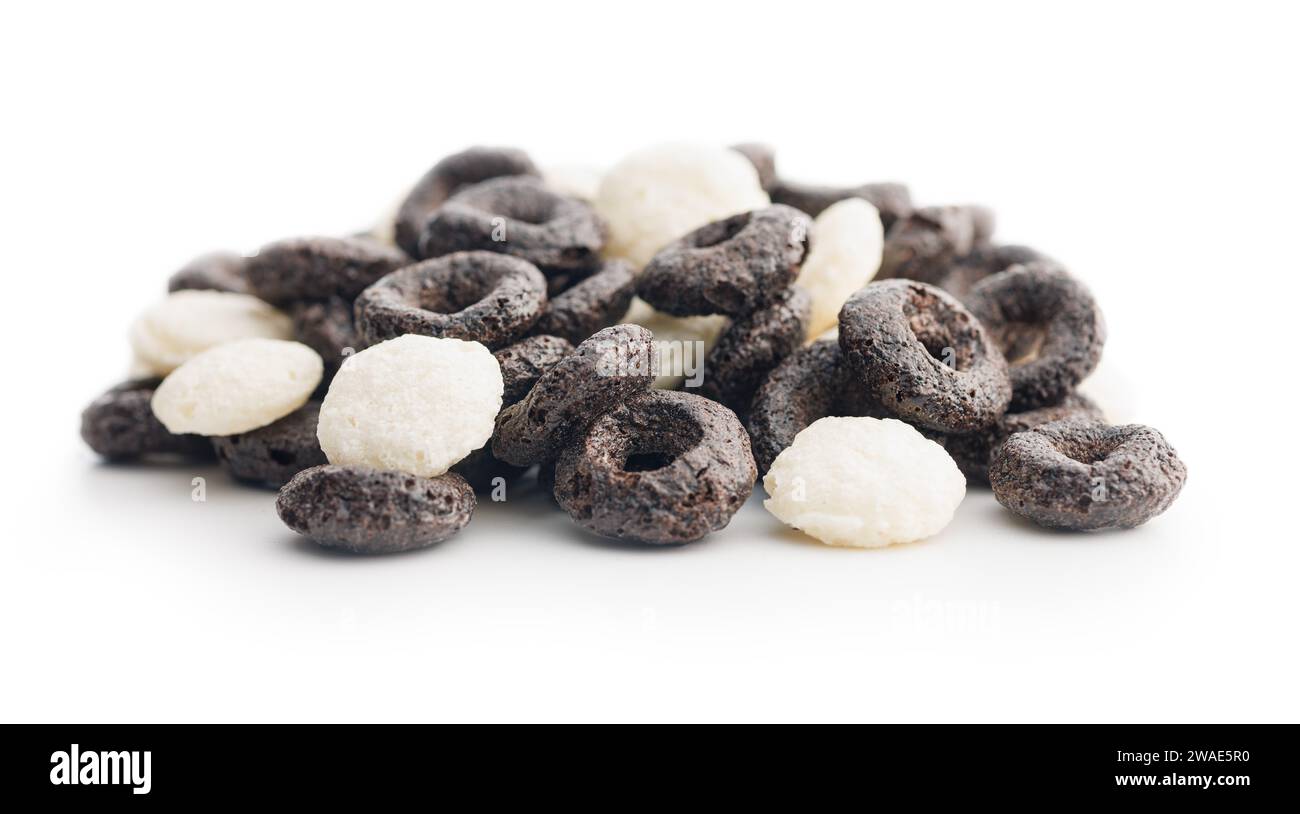Sweet breakfast cereals isolated on the white background Stock Photo ...
