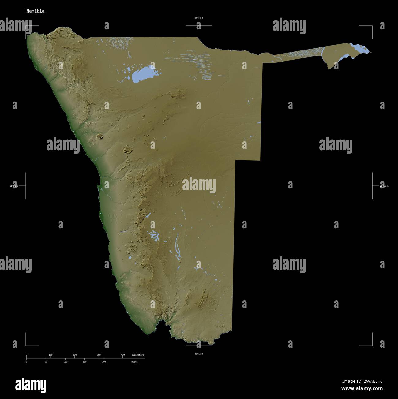 Shape of a Pale colored elevation map with lakes and rivers of the ...