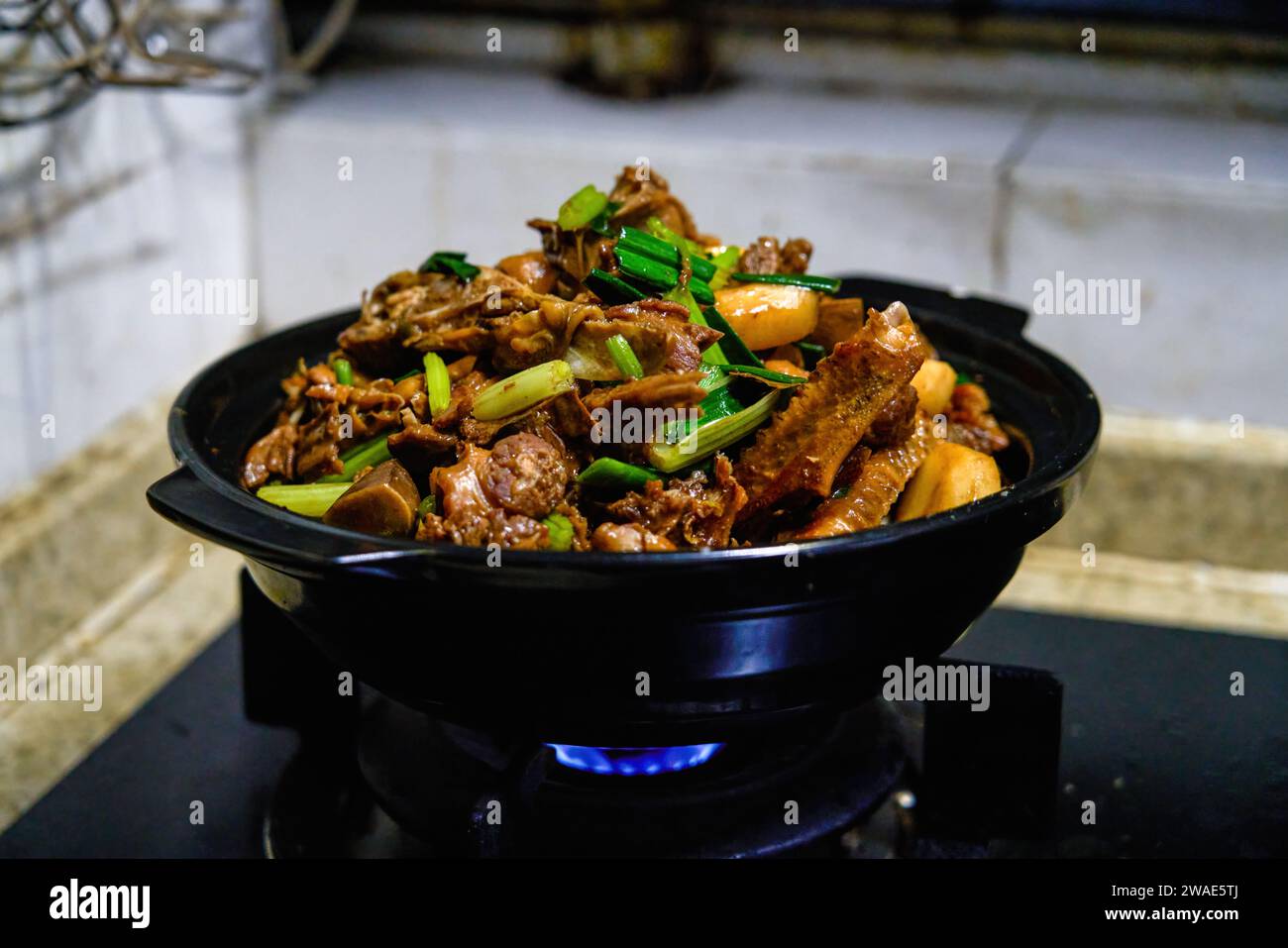 A Chinese chef is cooking braised duck Stock Photo - Alamy