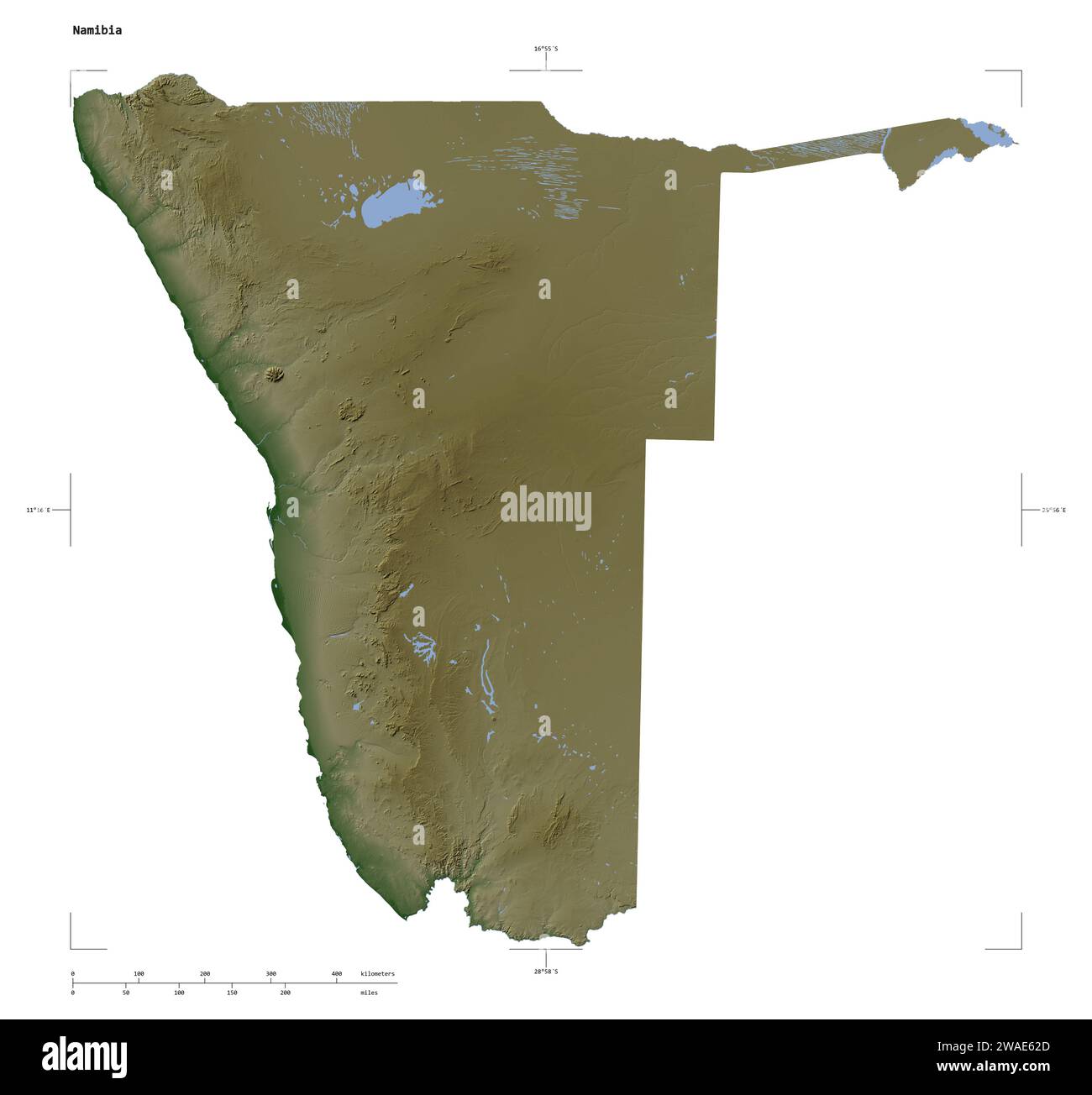 Shape of a Pale colored elevation map with lakes and rivers of the ...