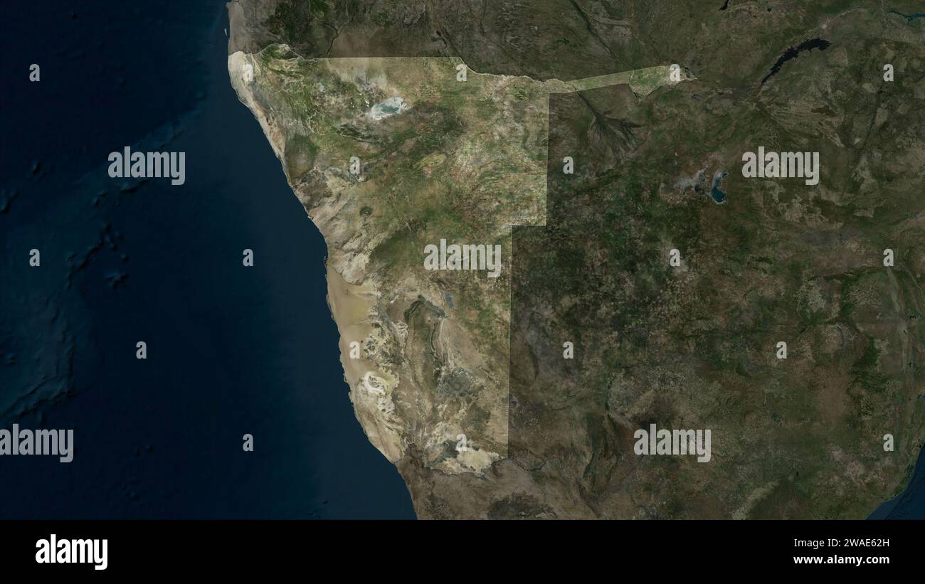 Namibia map zoom border satellite hi-res stock photography and images - Alamy