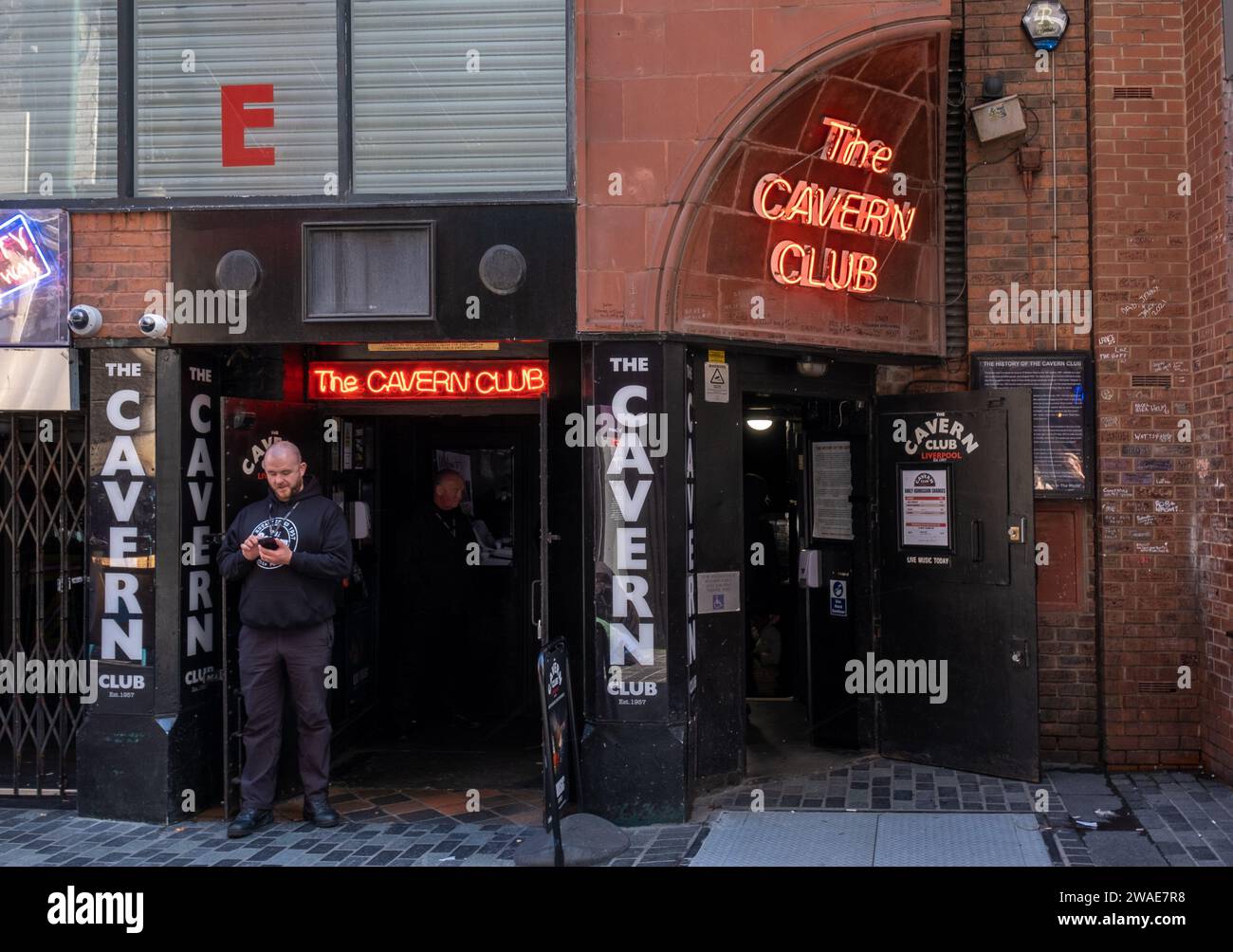 The famous Cavern Club in Mathew Street Liverpool where the Beatles ...