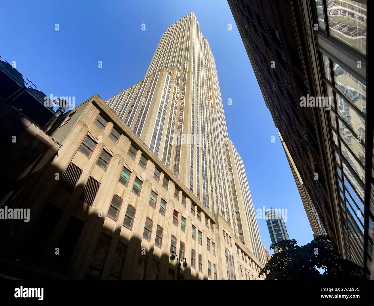 The famous Empire State Building in New York City is one of the ...