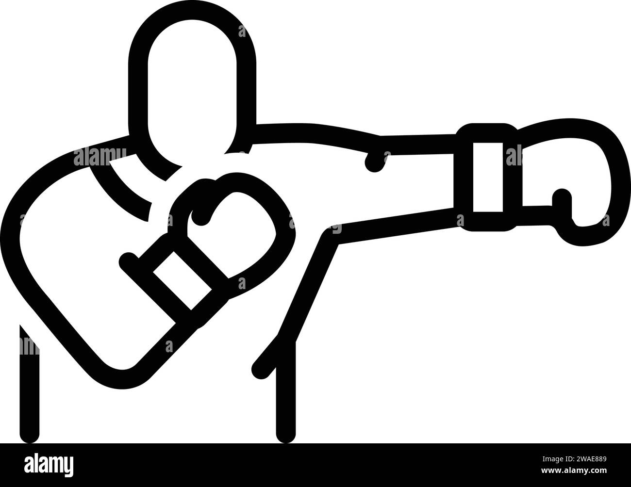 Kickboxer sport Black and White Stock Photos & Images - Alamy