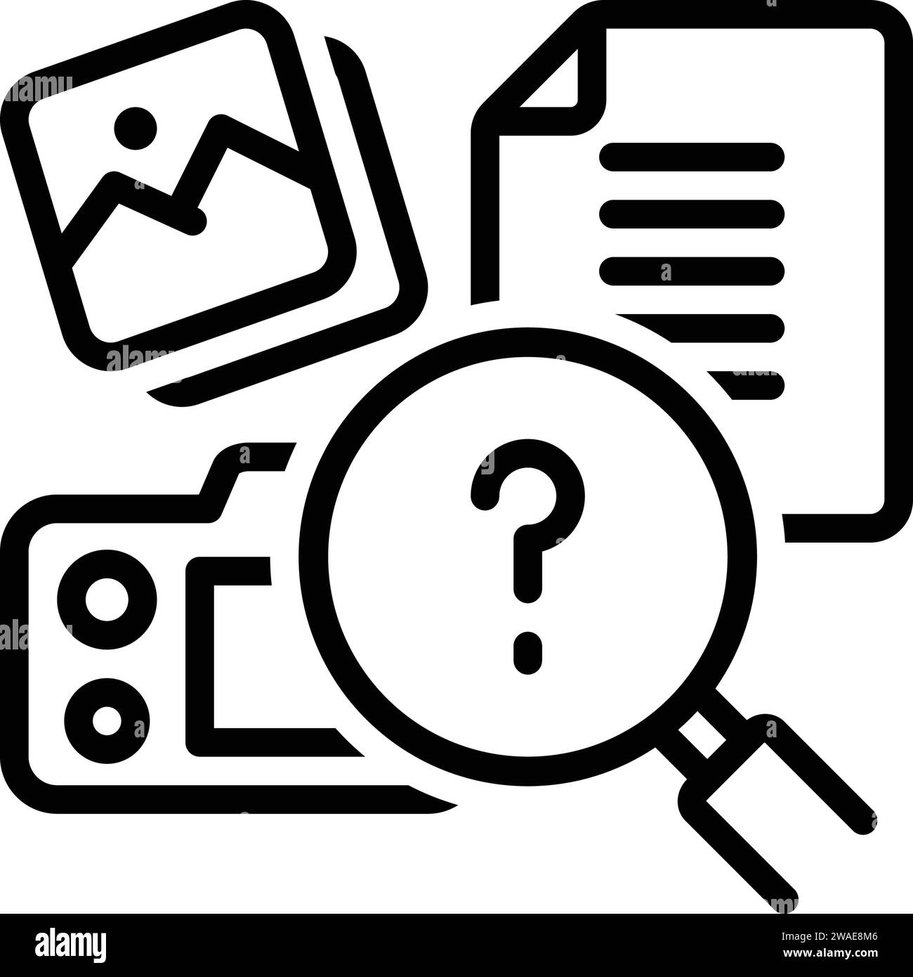 Icon for investigate,paper Stock Vector Image & Art - Alamy