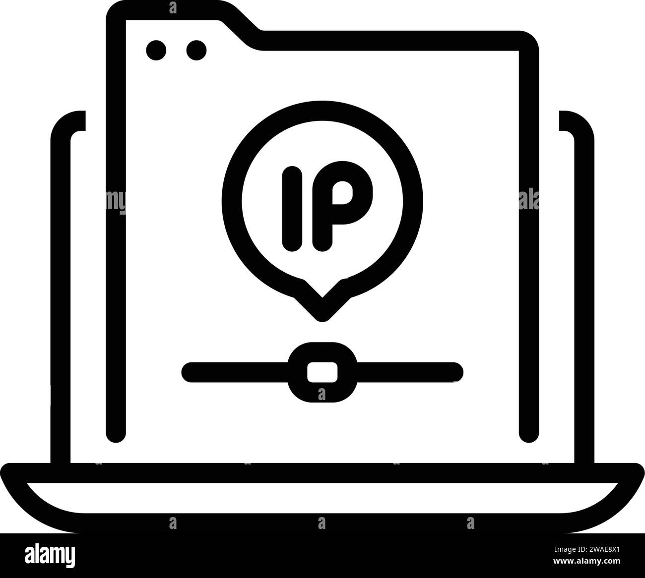 Ip address icon vector vectors Black and White Stock Photos & Images ...