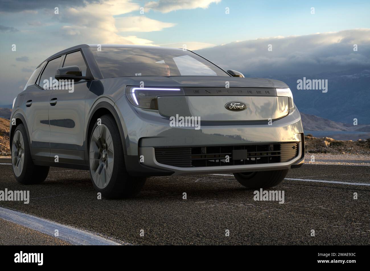 New All-Electric Ford Explorer Stock Photo - Alamy