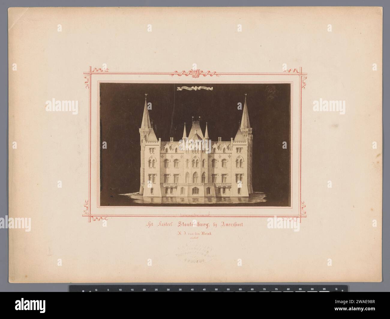 Drawing of the Stoutenberg Castle near Amersfoort by H.J. van den Brink ...