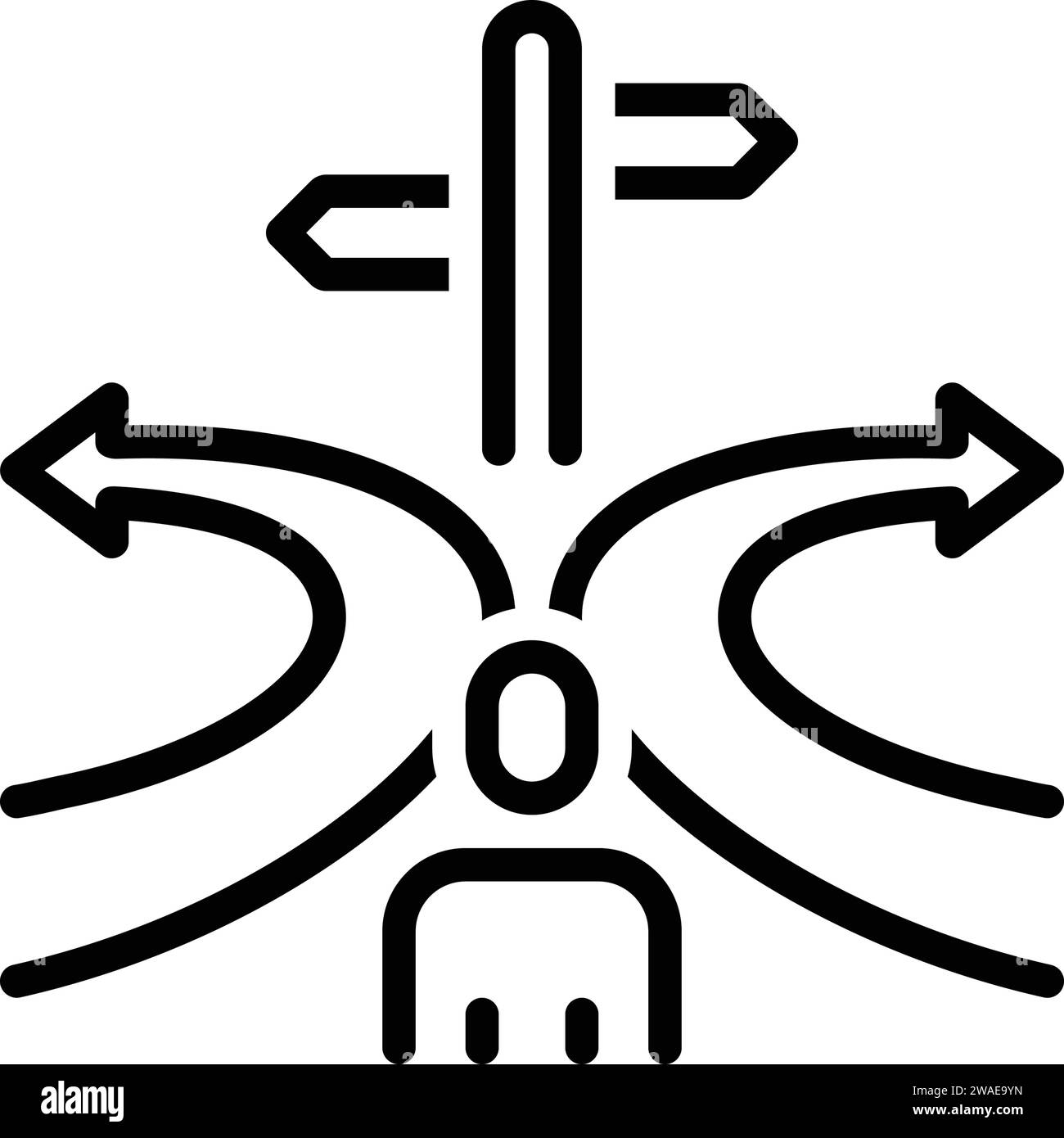 Decide icon Black and White Stock Photos & Images - Alamy