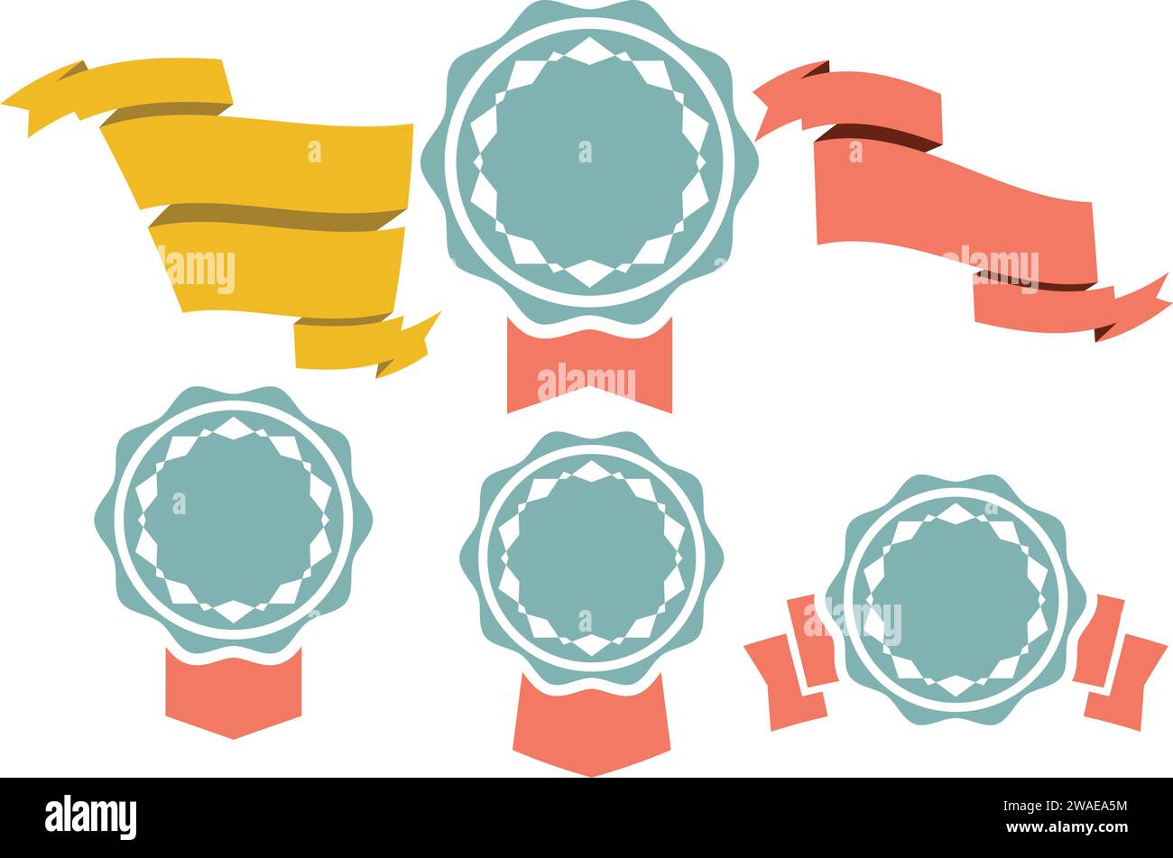 Ribbon badges hi-res stock photography and images - Alamy