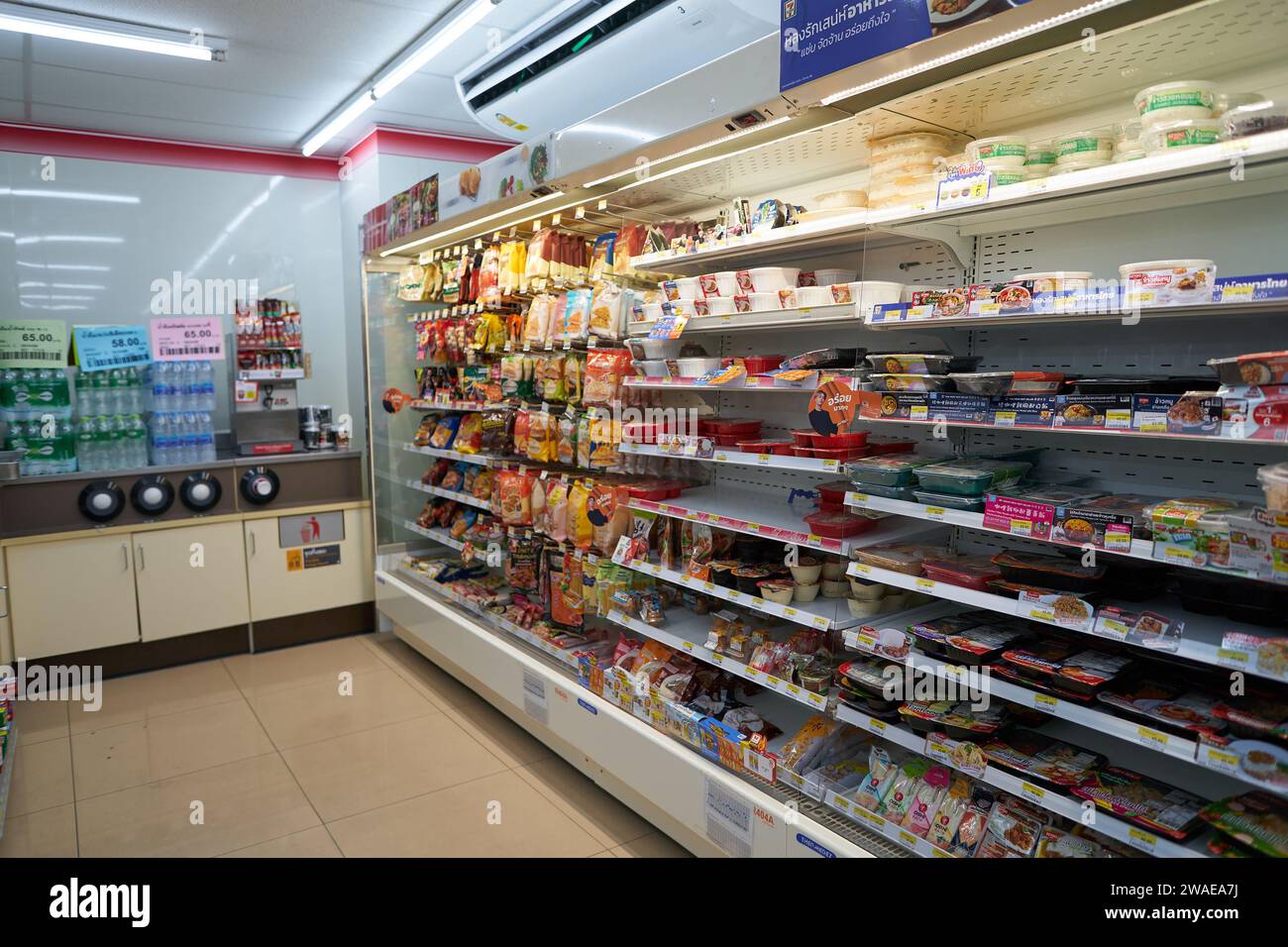 PHUKET, THAILAND - APRIL 15, 2023: inside 7-Eleven convenience store in ...