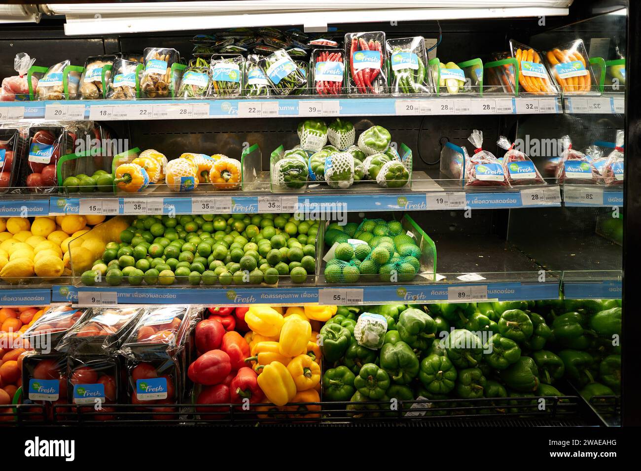 PHUKET, THAILAND - APRIL 18, 2023: produce on display at Big C Extra ...